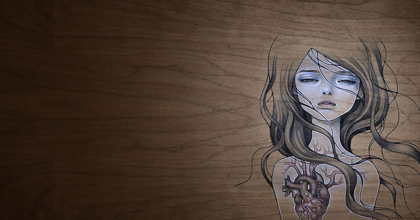 Women DeviantART Artwork Drawings Hearts Wallpapers HD / Desktop and ...