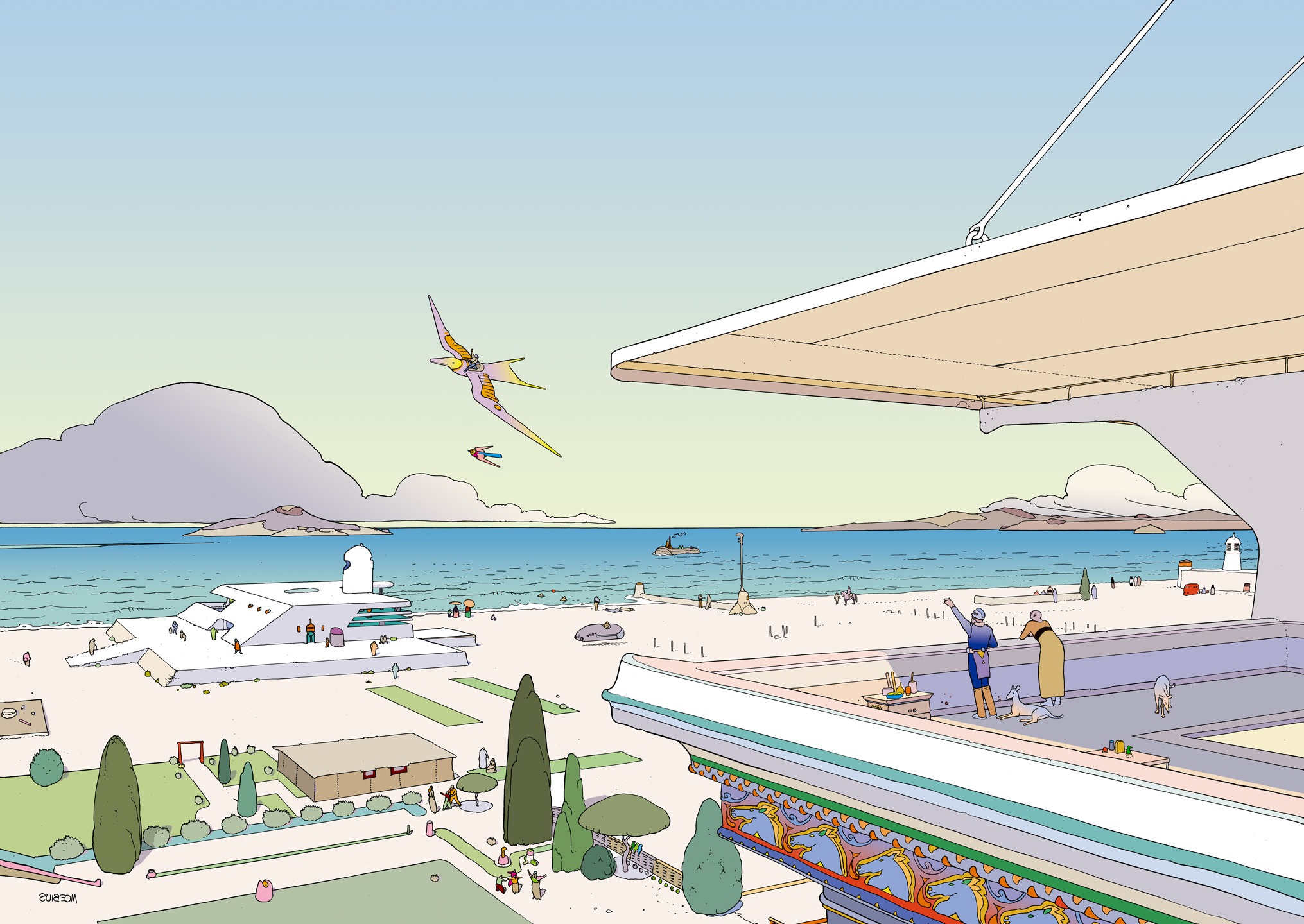 comics, Mœbius, Artwork, Landscape Wallpapers HD / Desktop and Mobile ...