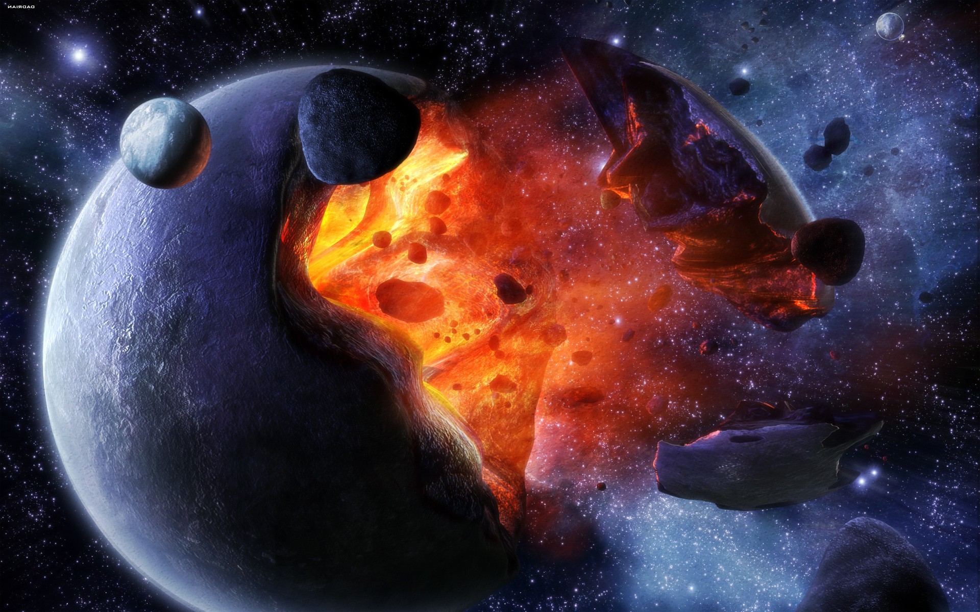 planet, Destruction, Digital Art Wallpapers HD / Desktop and Mobile ...
