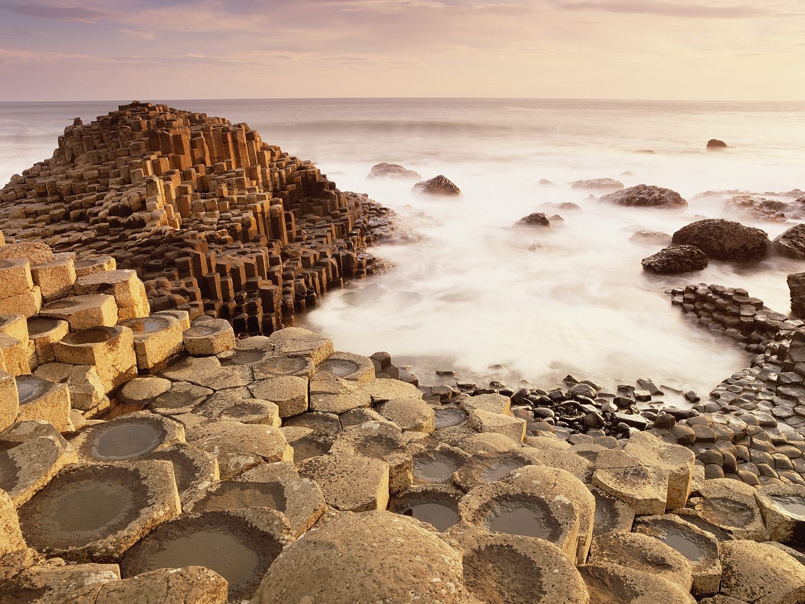 nature, Landscape, Giants Causeway, Sea, Waves, Rock, Rock Formation ...