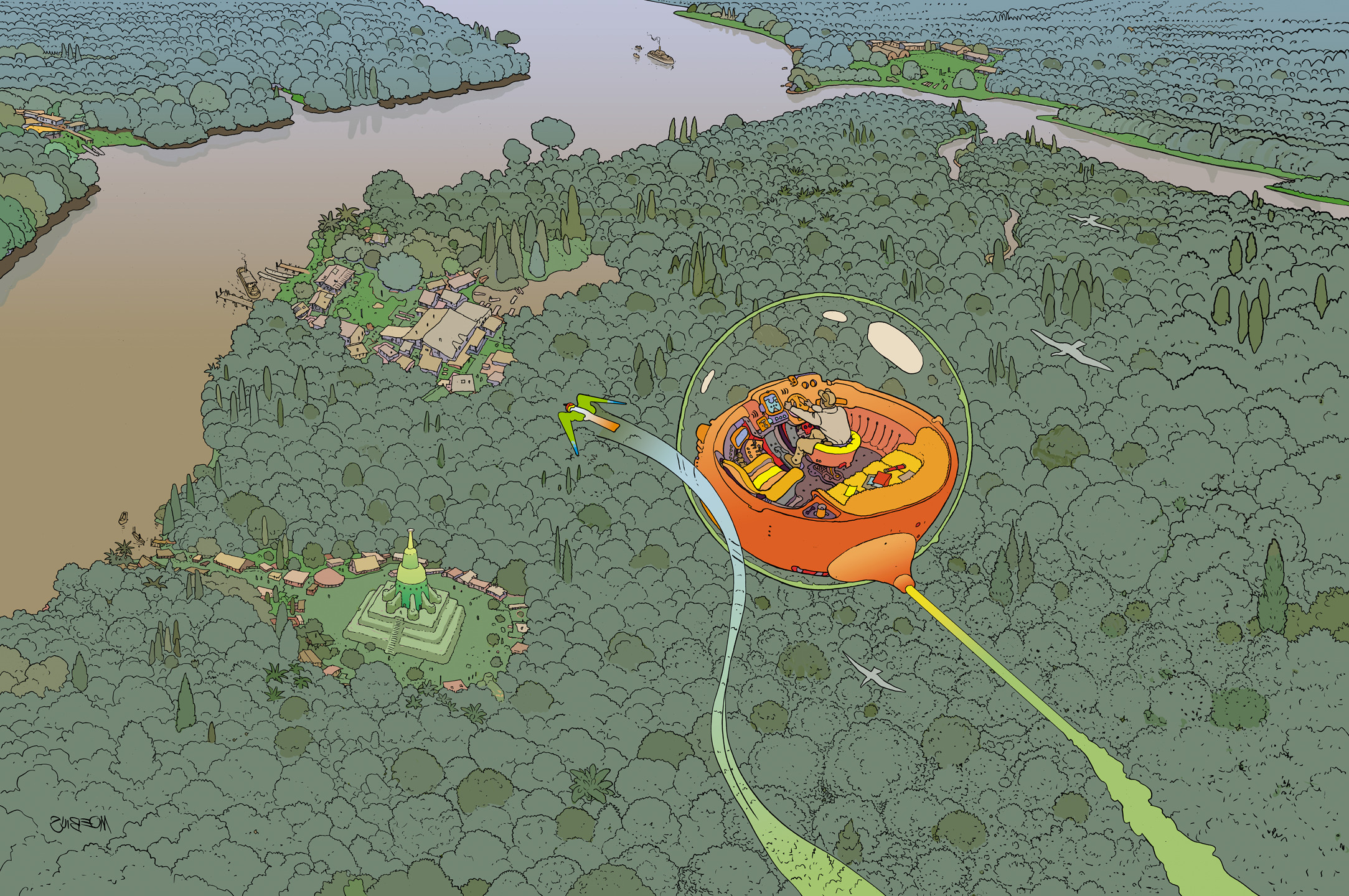 comics, Mœbius, Artwork Wallpapers HD / Desktop and Mobile Backgrounds