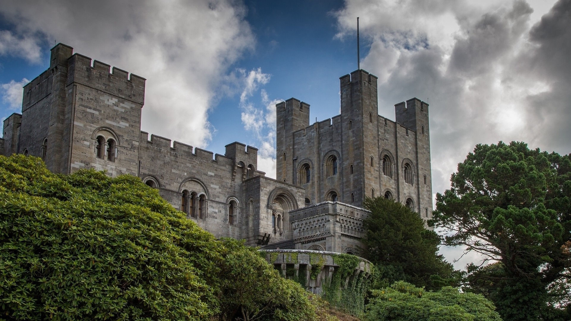nature, Landscape, Architecture, Castle, Tower, Trees, Wales, UK ...