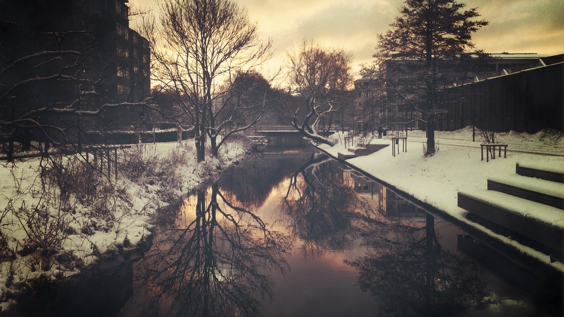 snow, River, Trees, Winter Wallpapers HD / Desktop and Mobile Backgrounds