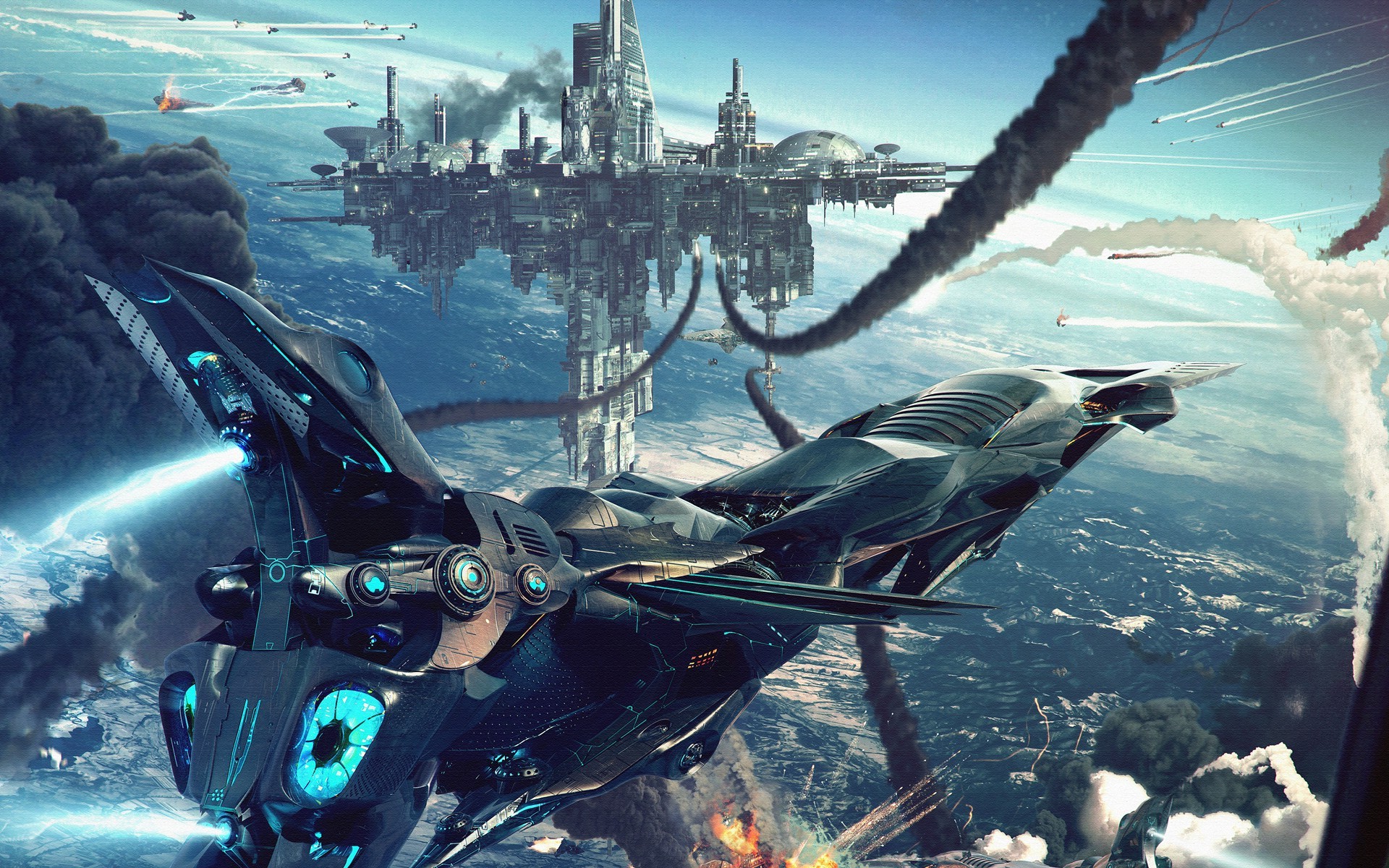 Spaceship Artwork Futuristic CGI Digital Art Wallpapers HD