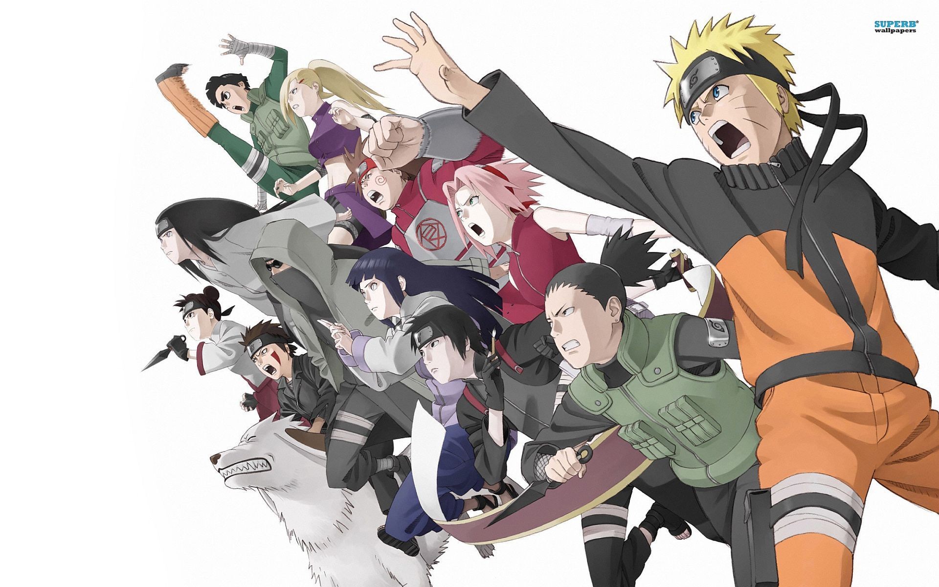 Naruto Shippuuden, Uzumaki Naruto, Haruno Sakura, Hyuuga Hinata, Rock ...