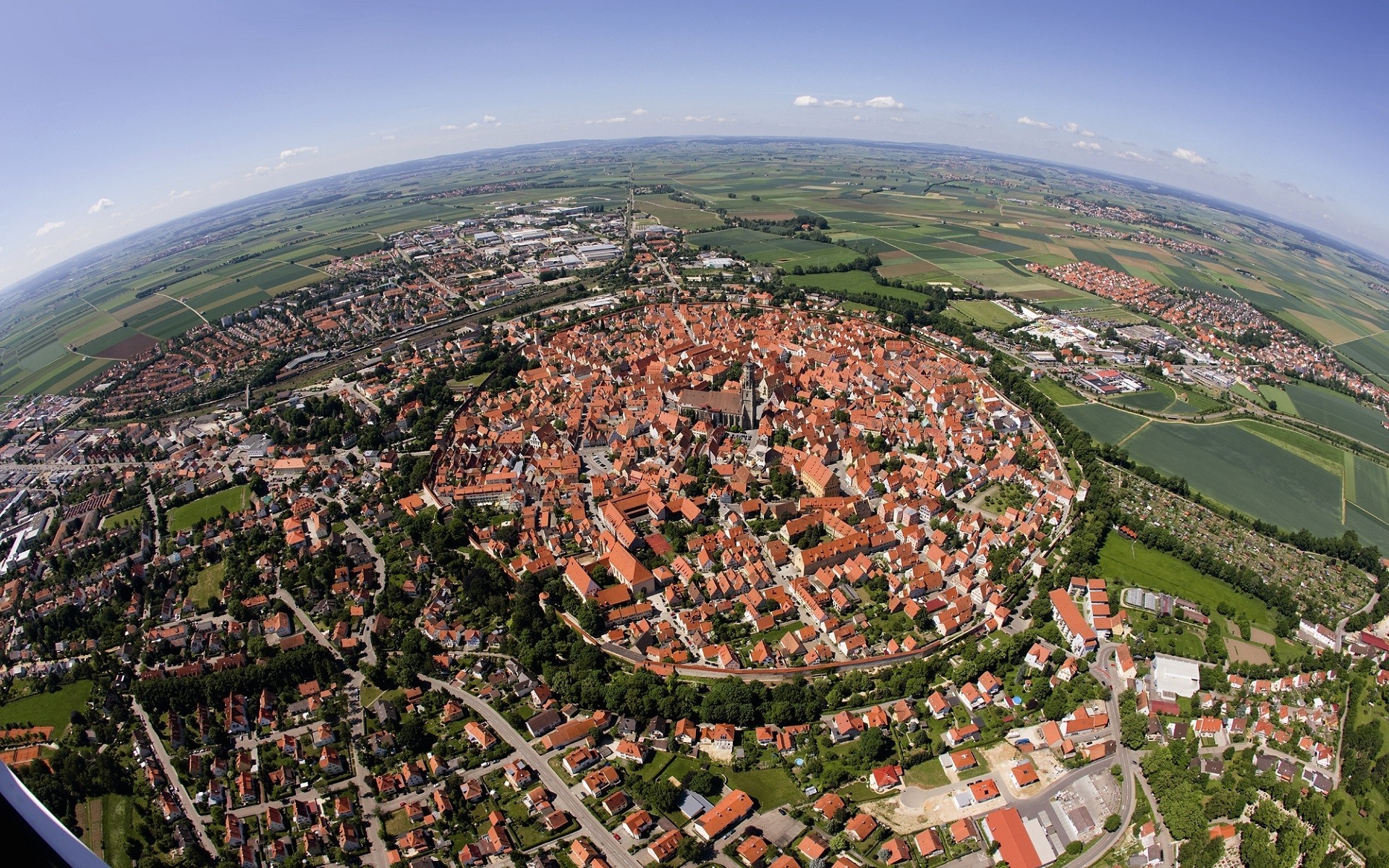 city cityscape germany birds eye view nordlingen Wallpapers HD ...