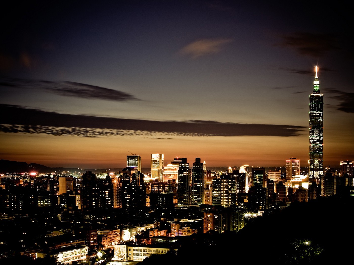 Taipei, Sky, Lights Wallpapers HD / Desktop and Mobile Backgrounds