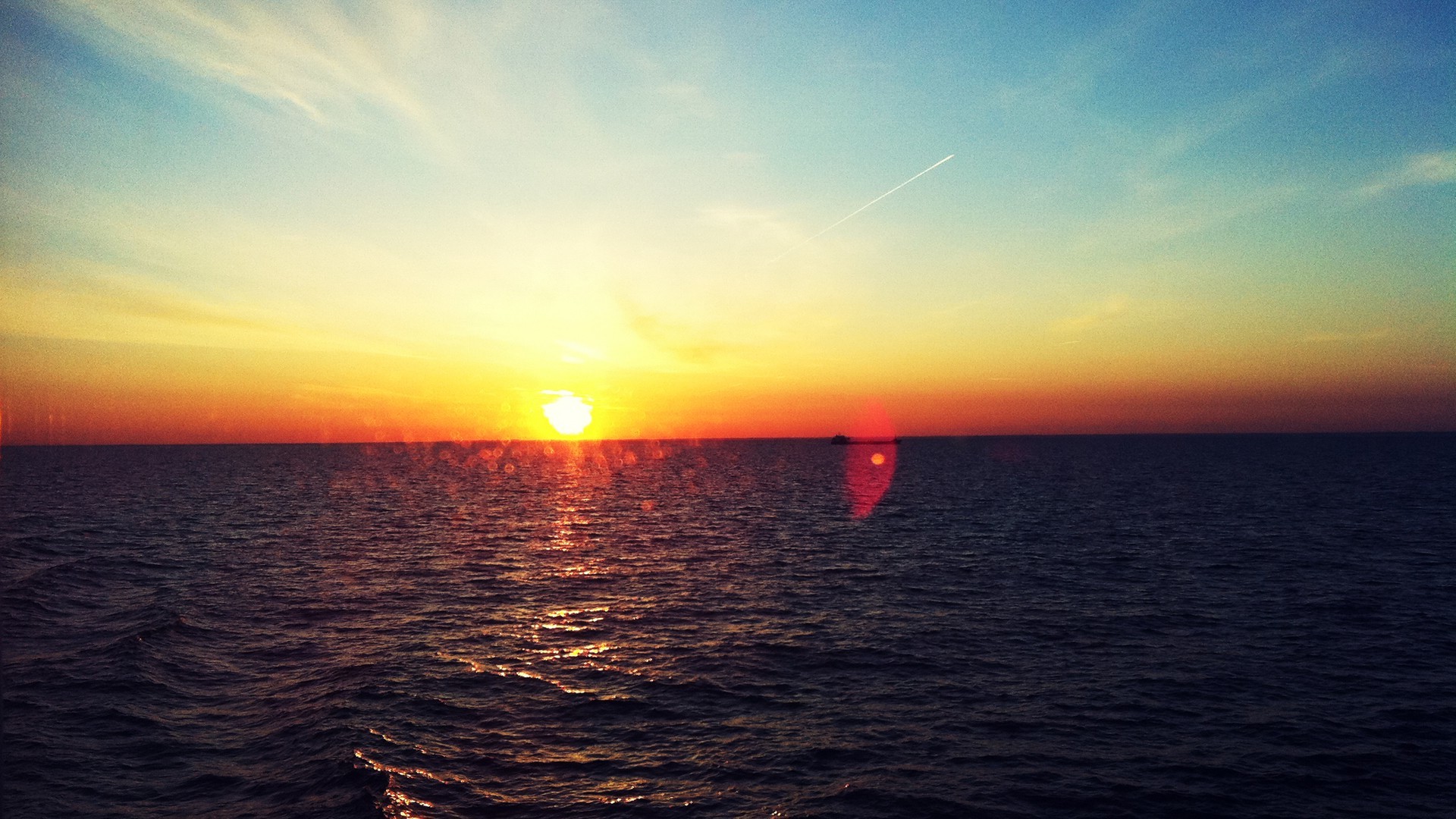 sunset, Sea, Sun, Filter Wallpapers HD / Desktop and Mobile Backgrounds