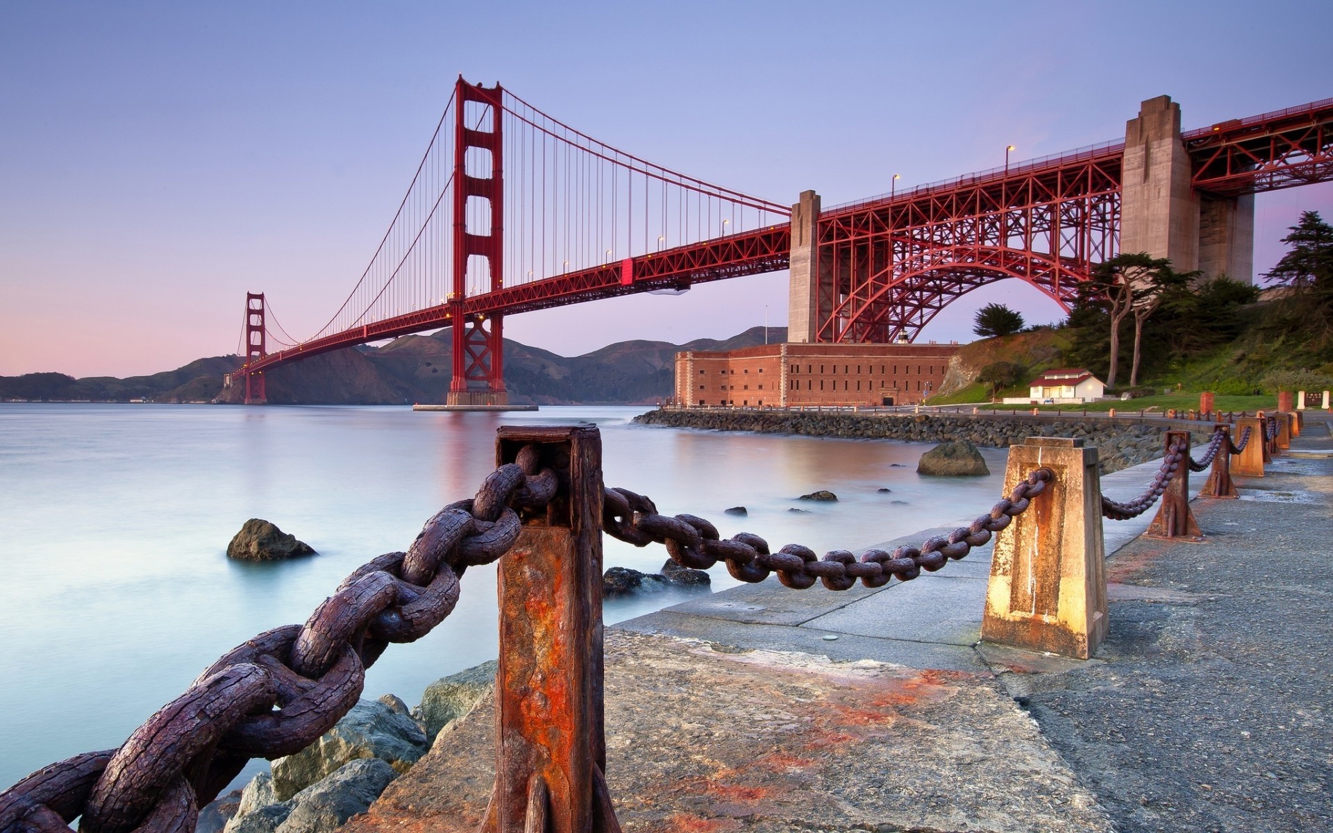 Golden Gate Bridge, Bridge, Architecture, Chains, Sea, Water, Rust ...