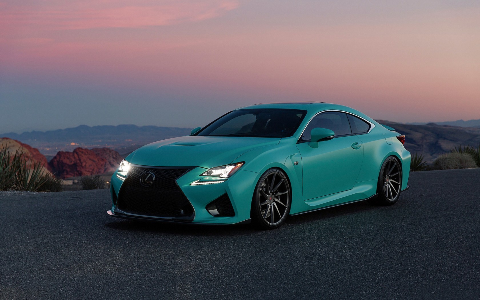 car, Lexus, Road, Lexus RC F, Vossen, Turquoise Wallpapers HD / Desktop ...