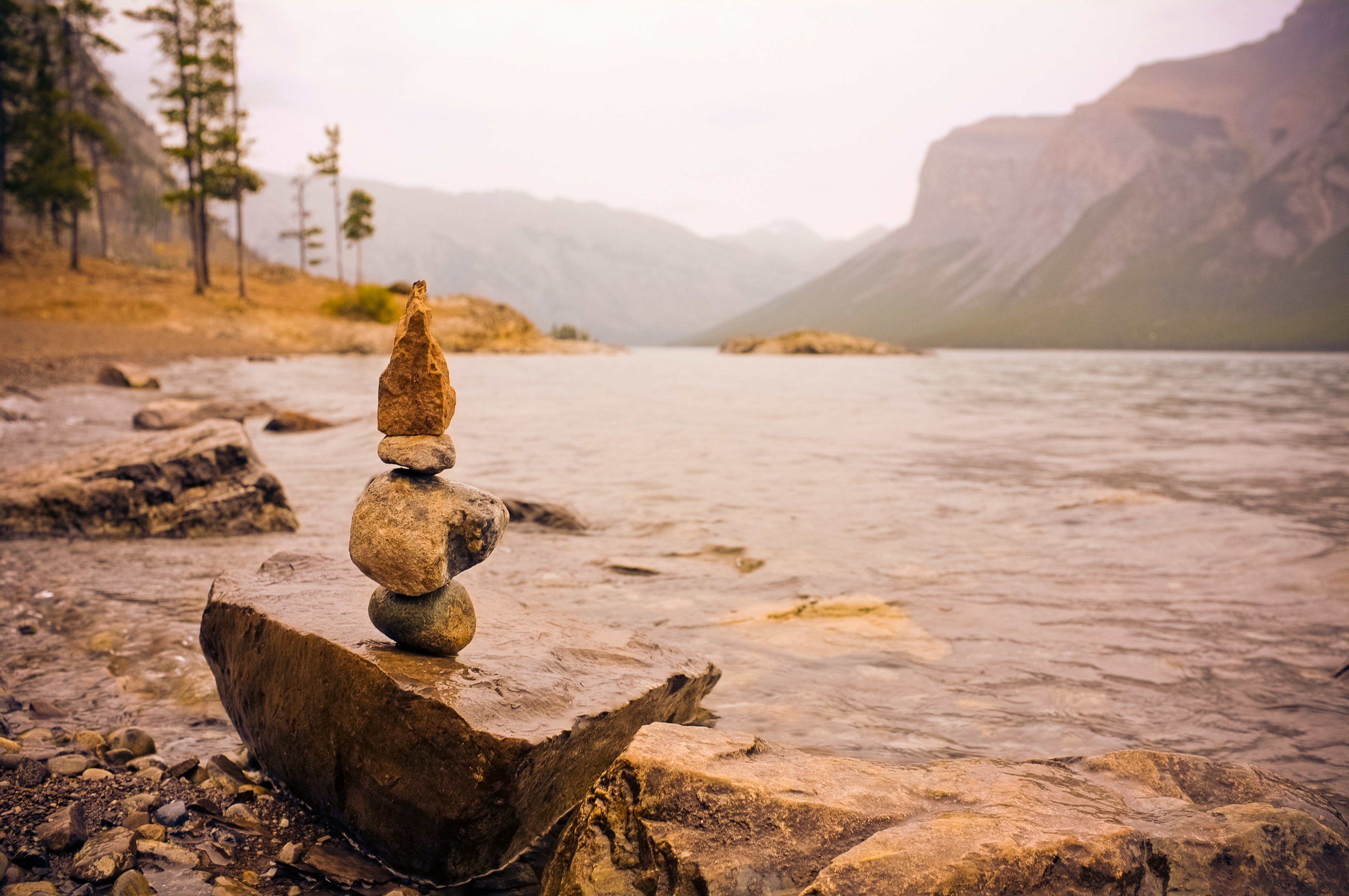 landscape, Nature, Water, Rock, Trees Wallpapers HD / Desktop and ...