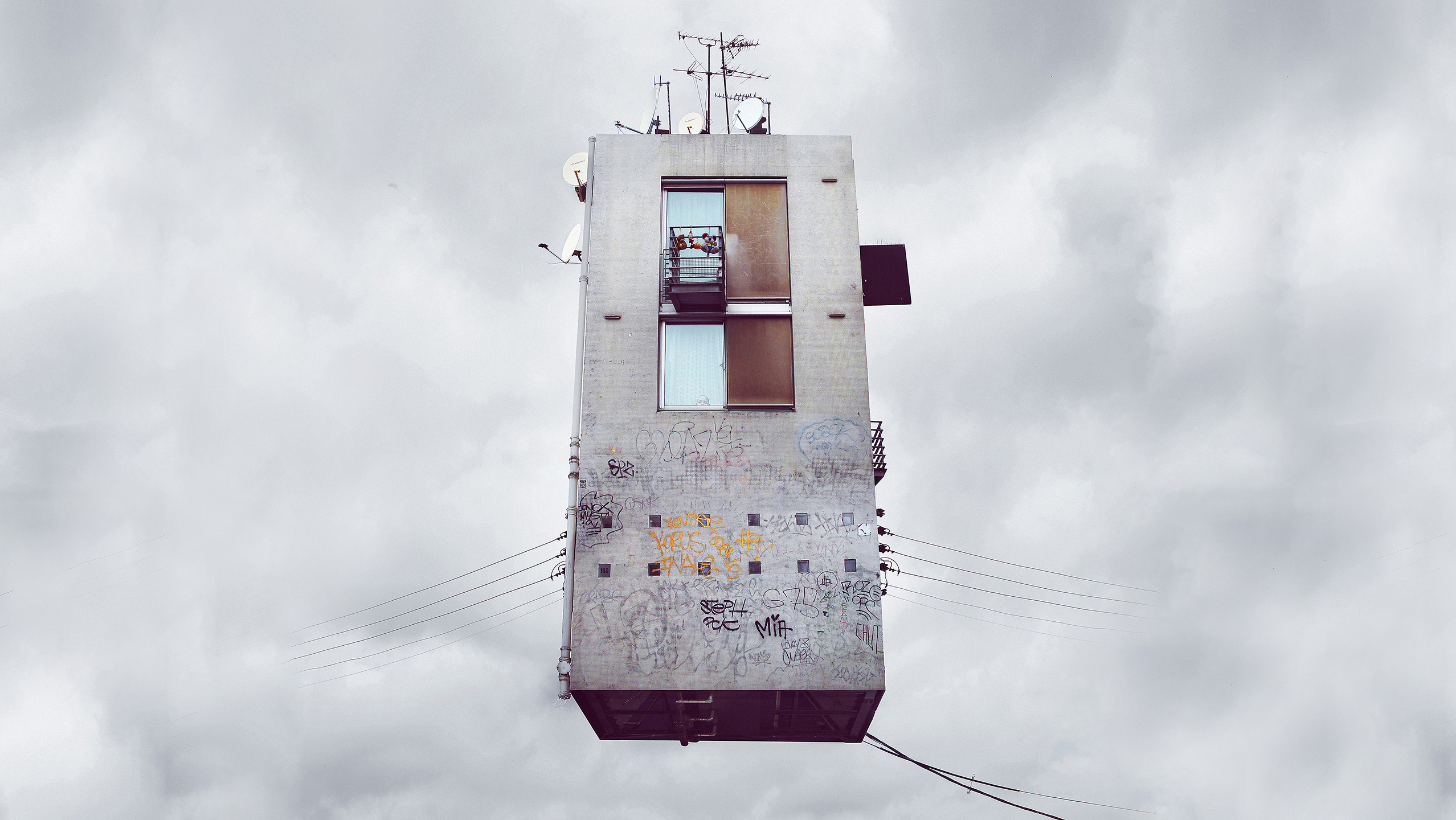 sky, Clouds, House, Surreal, Floating Wallpapers HD / Desktop and ...