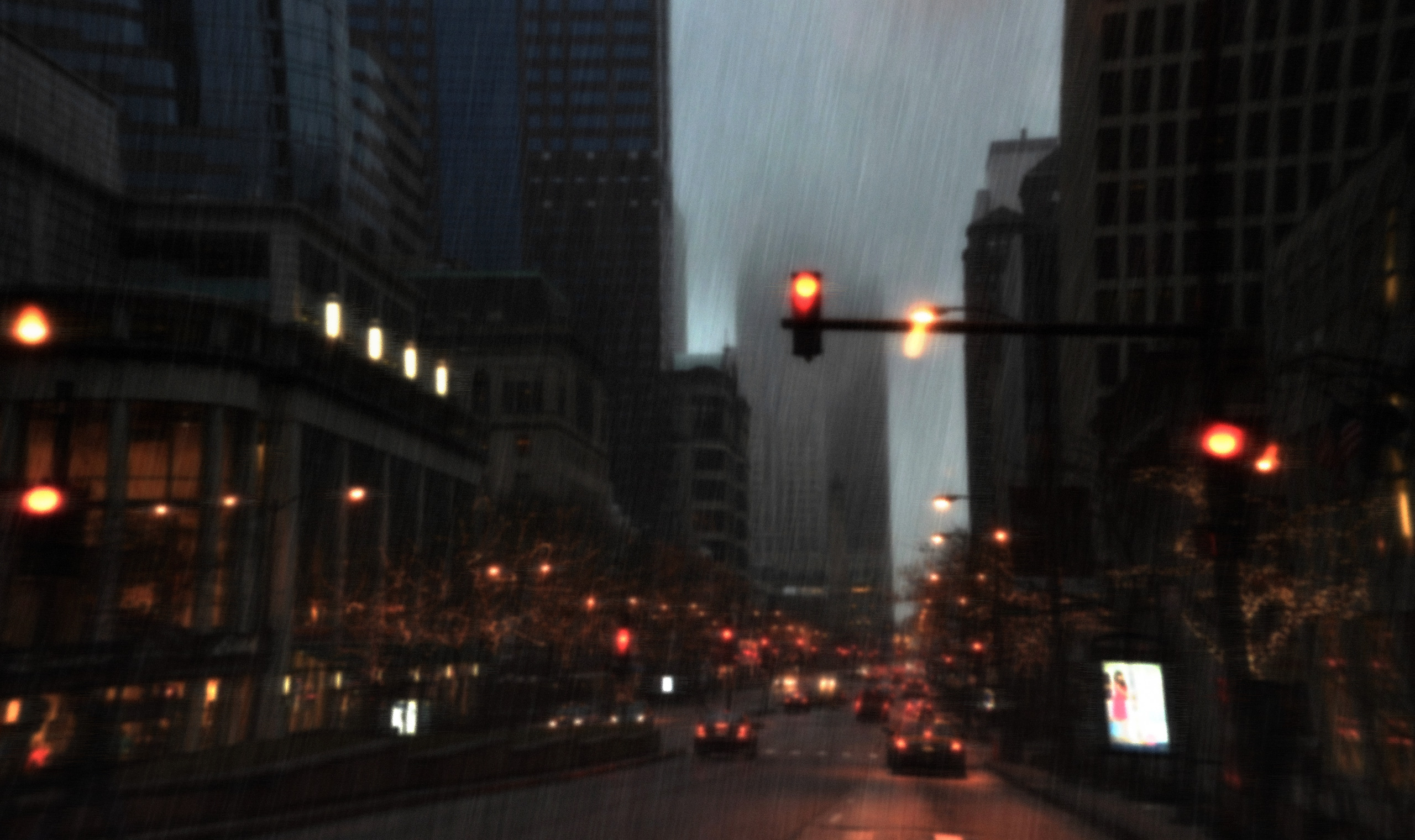 rain, Cityscape, Car, Lights, Building, Stores, Advertisements, Traffic ...