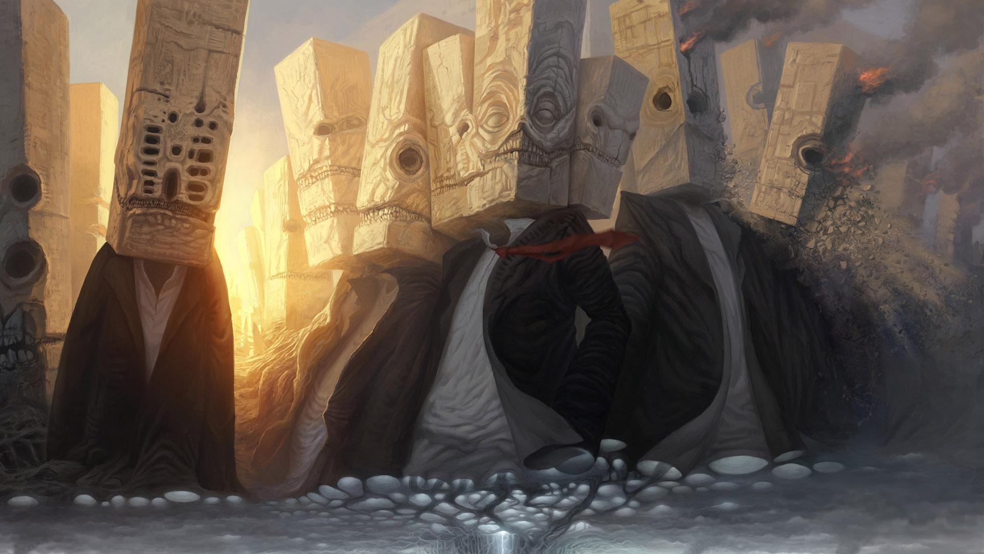 fantasy art, Suits, Fire Wallpapers HD / Desktop and Mobile Backgrounds