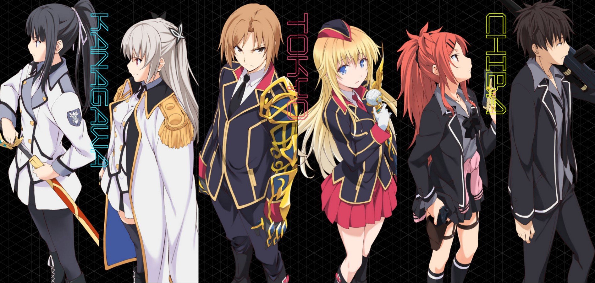 Qualidea Code, Suzaku Ichiya, Utara Kanaria, Tenkawa Maihime, Chigusa ...