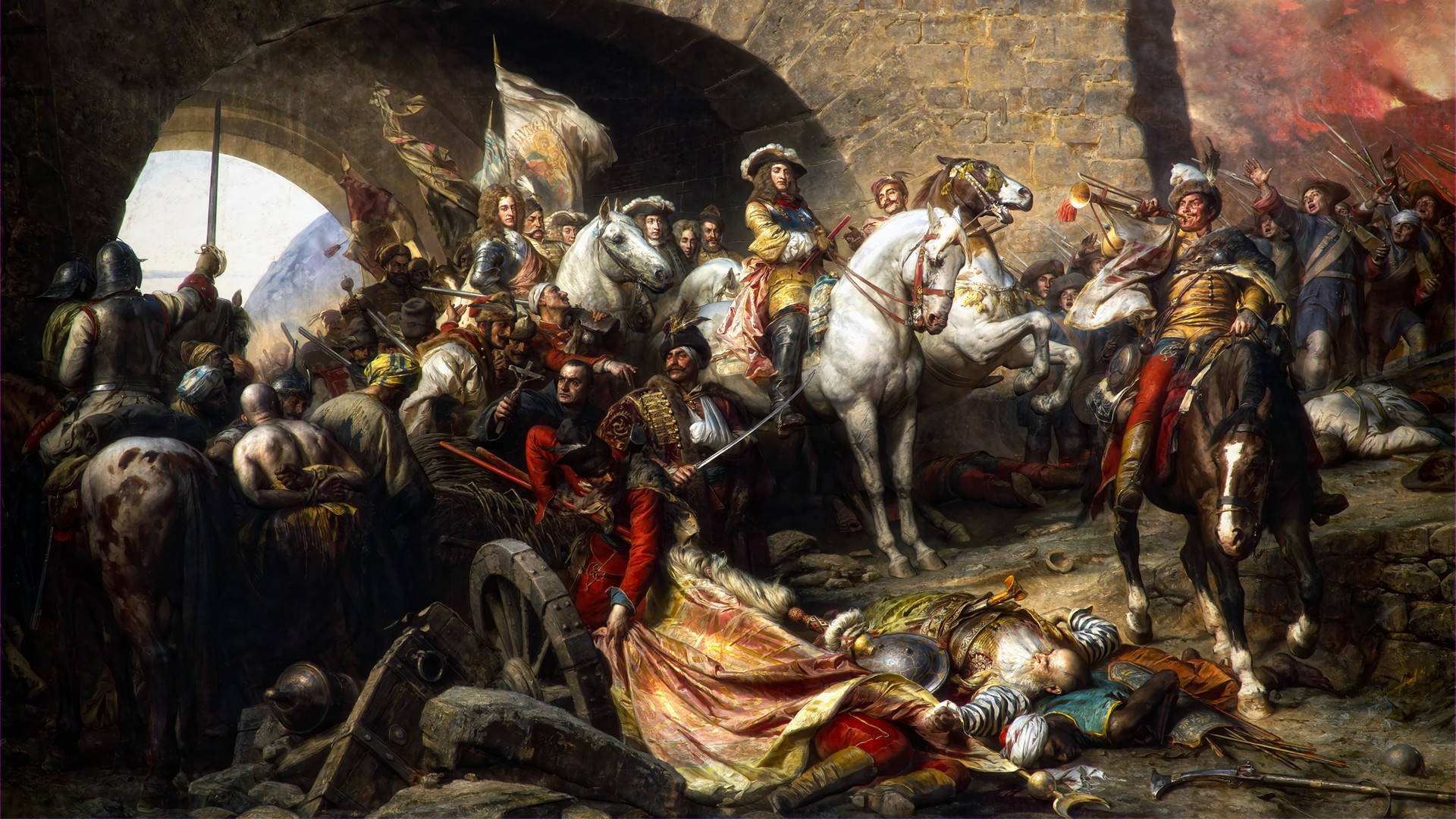 Benczúr Gyula, The Recapture of Buda Castle in 1686 Wallpapers HD ...