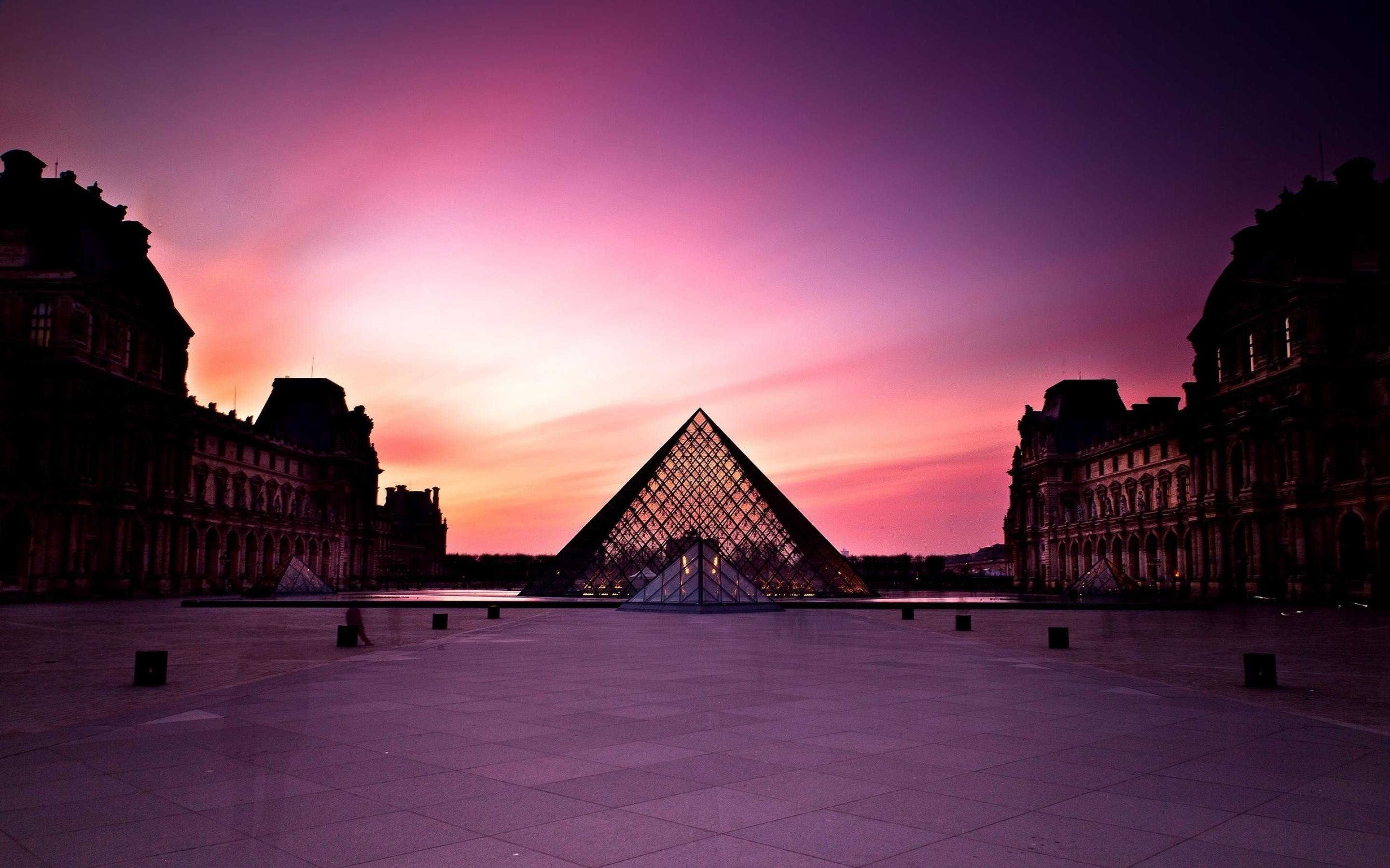 photography, Dusk, Paris, Museum, Building, Architecture, The Louvre ...