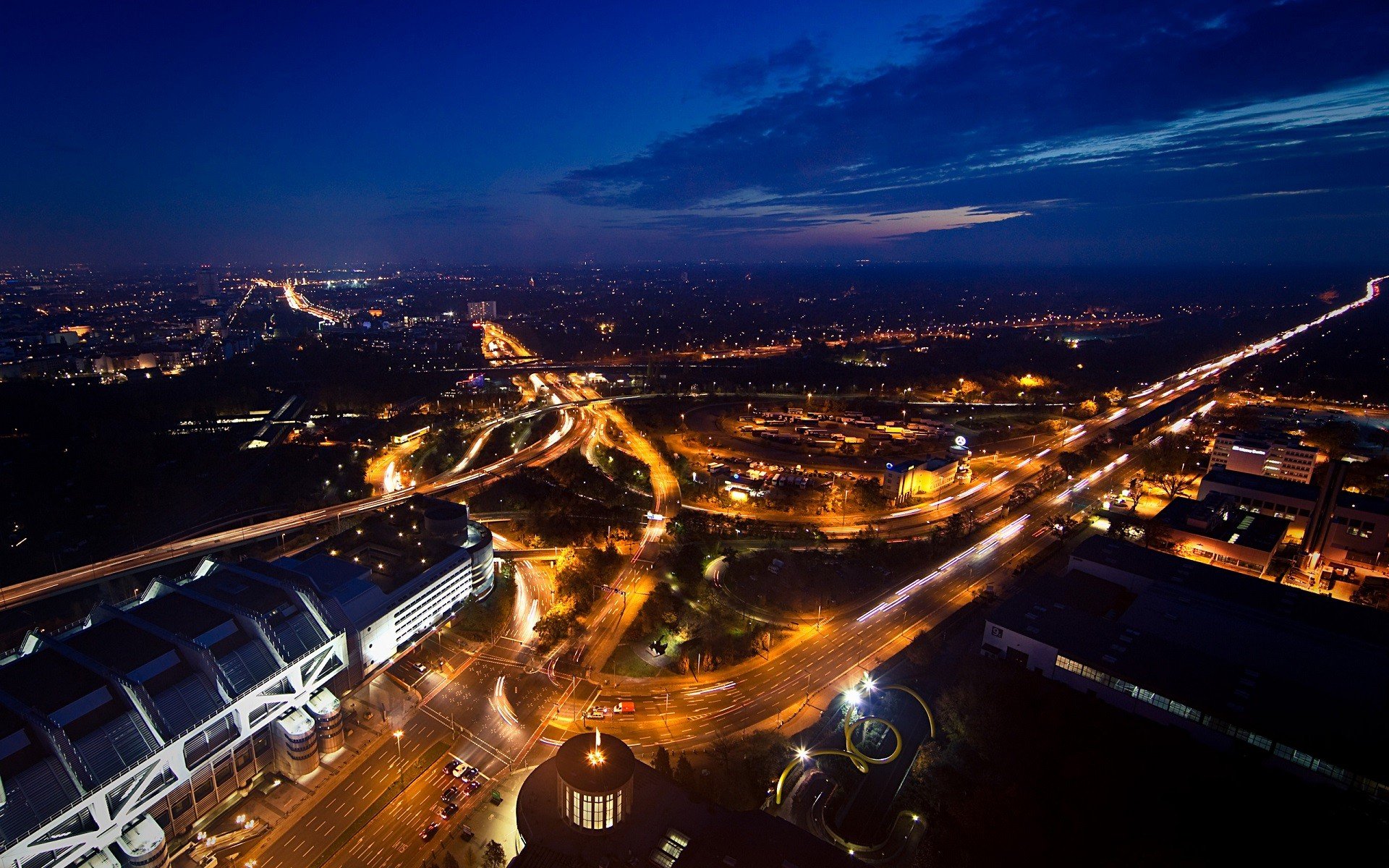 city, Cityscape, Road, Intersections, Night, Lights Wallpapers HD ...