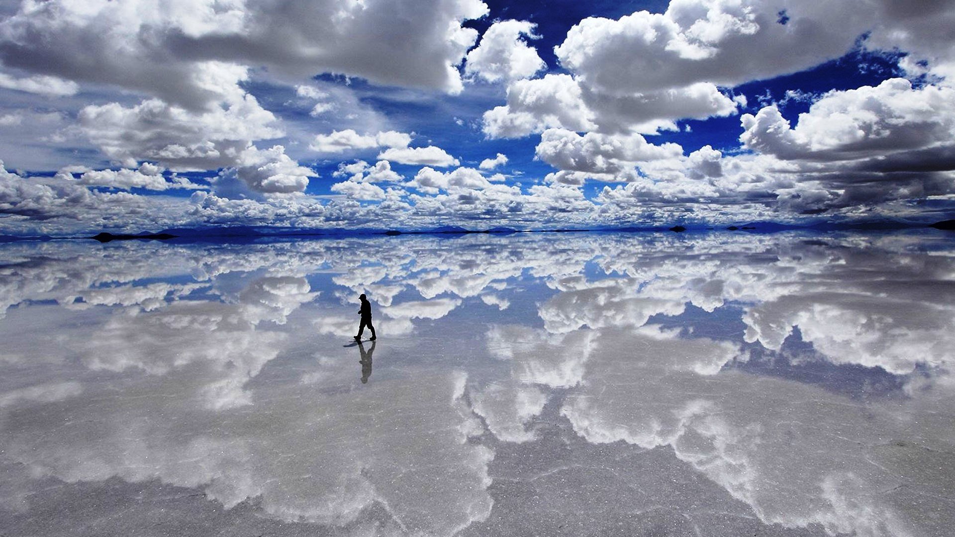 Salar De Uyuni Clouds Water Reflection Wallpapers HD Desktop And
