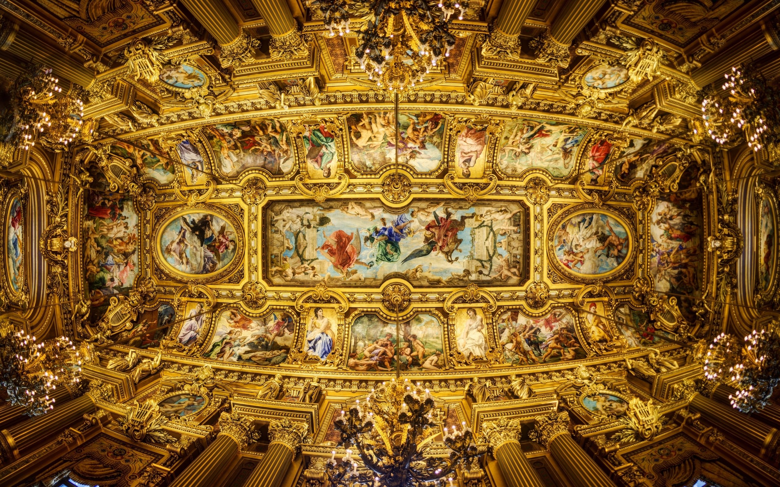 ceilings, Painting, Paris, Grand Opéra Wallpapers HD / Desktop and ...