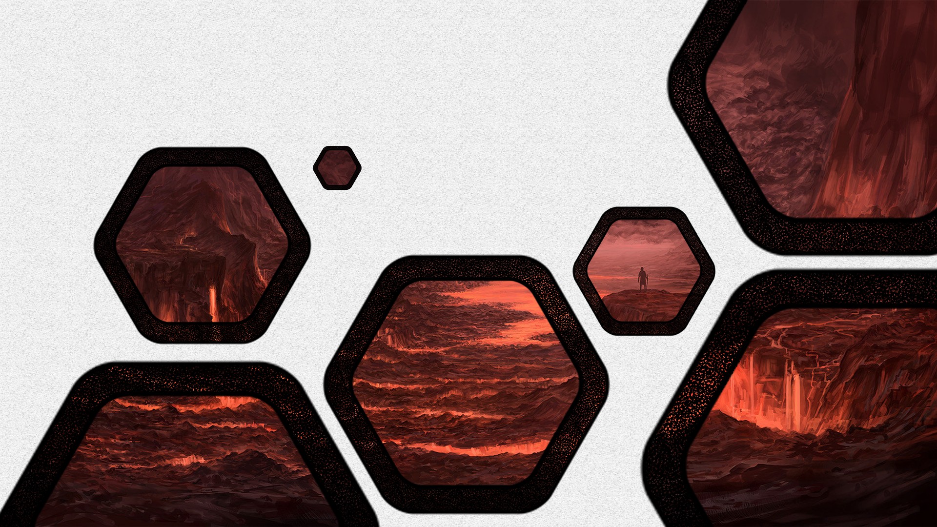 hexagon, Lava, White Wallpapers HD / Desktop and Mobile Backgrounds
