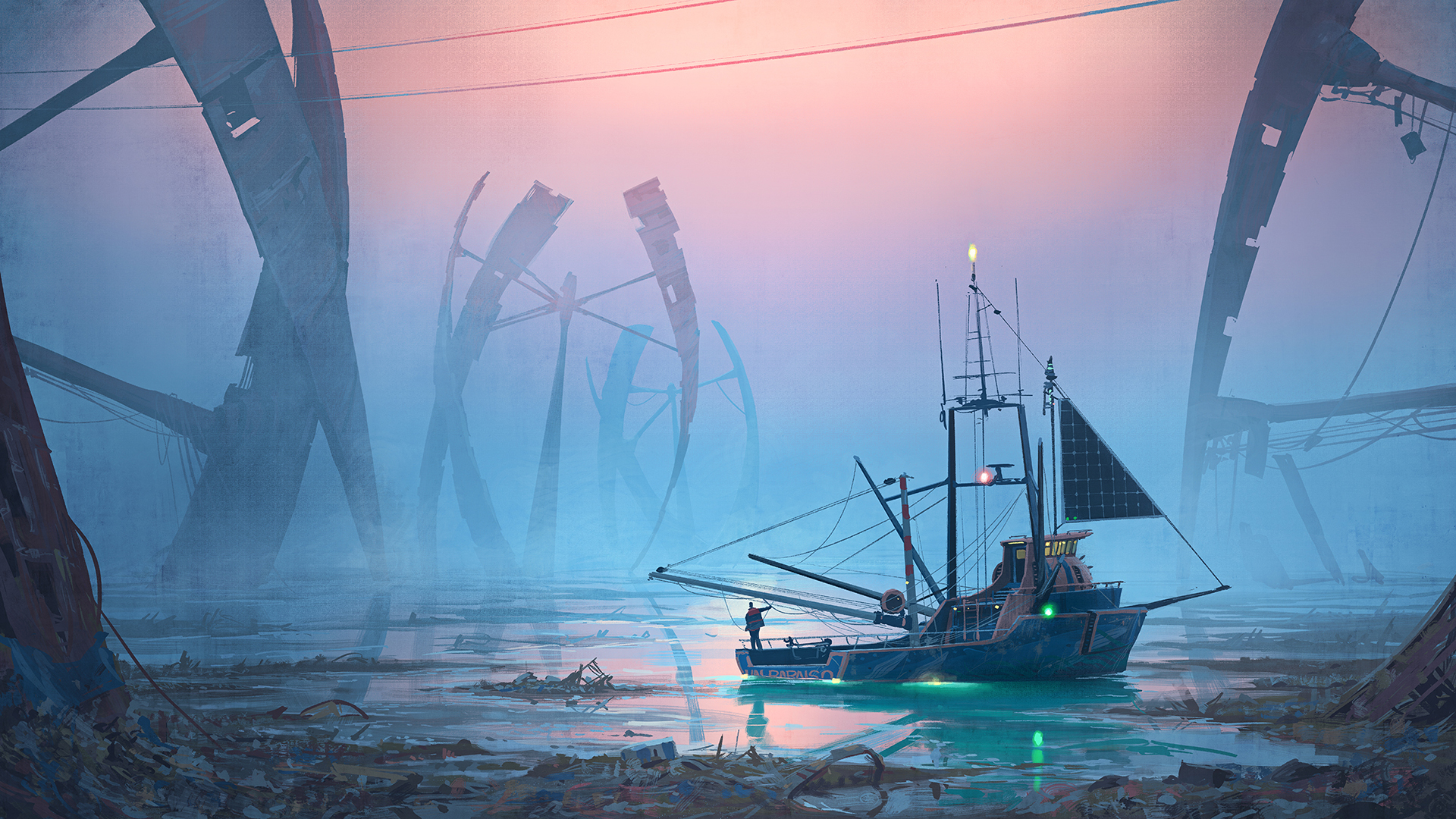 Simon Stålenhag, Digital art, Science fiction, Boat Wallpapers HD ...