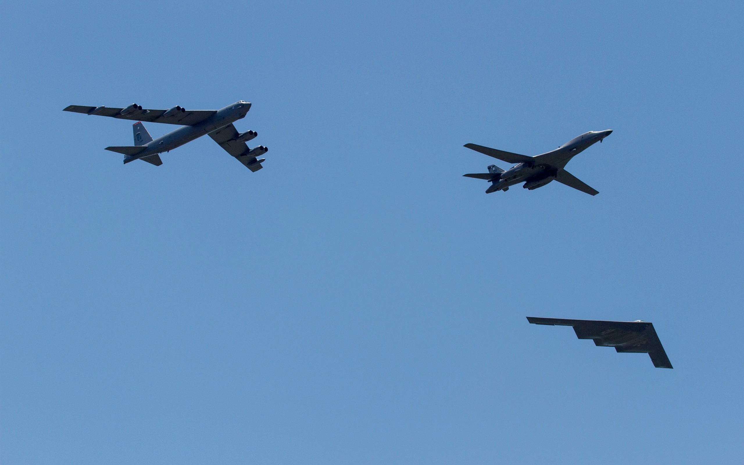 Rockwell B 1 Lancer Northrop Grumman B 2 Spirit Boeing B 52 Rockwell B 1 Lancer Northrop Grumman B 2 Spirit Boeing B 52