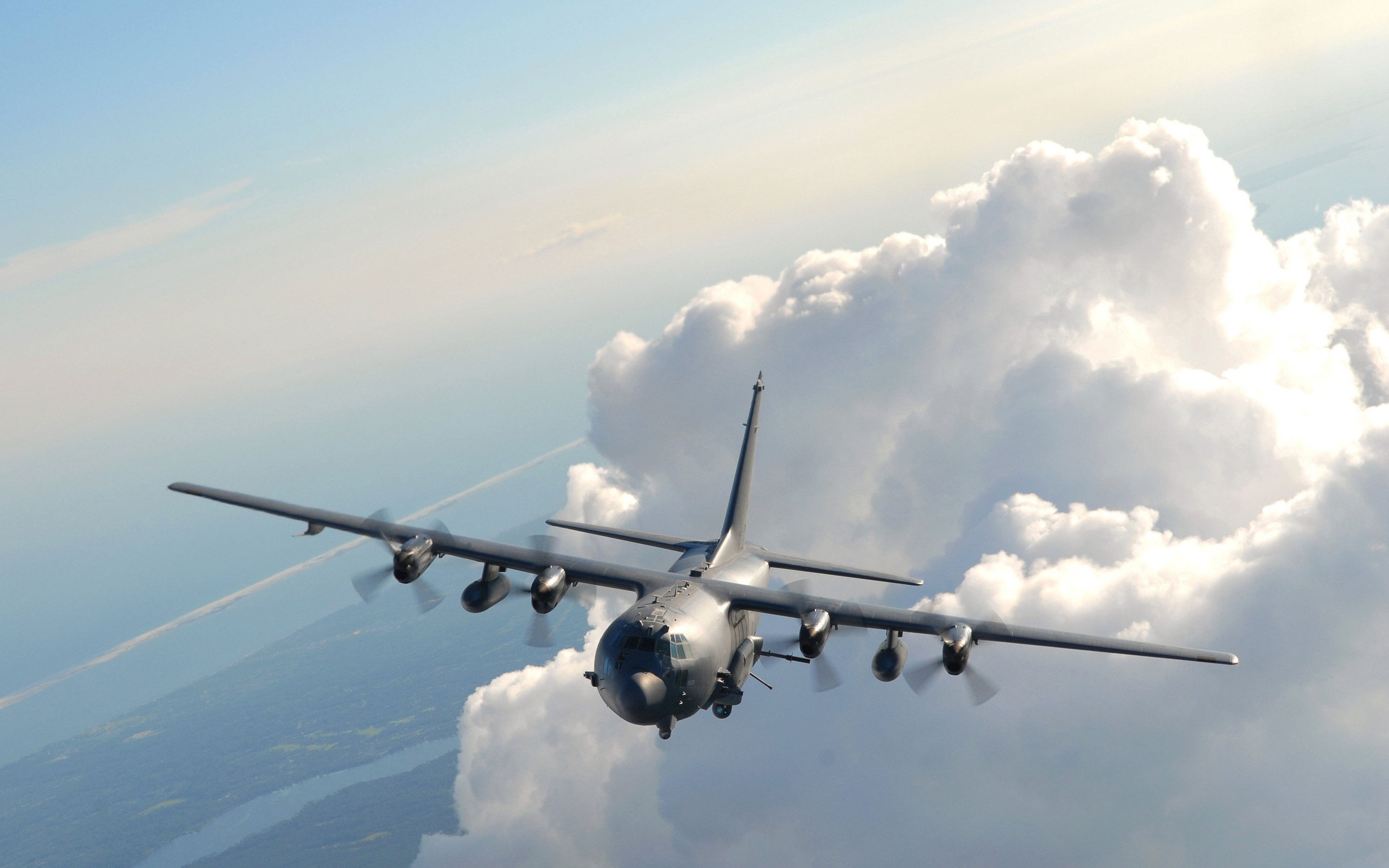 AC 130, Military aircraft, Aircraft, Clouds, US Air Force Wallpapers HD ...
