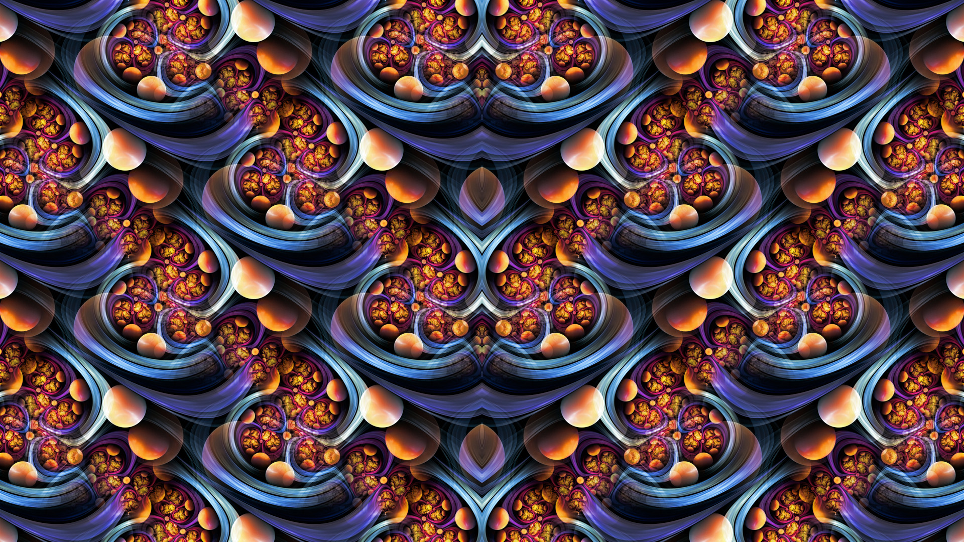 Abstract Fractal Pattern Symmetry Digital Art Wallpapers HD 
