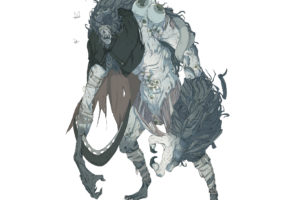 women, Chun Lo, Samurai, Katana, Gray hair, Tattoo, Simple background ...