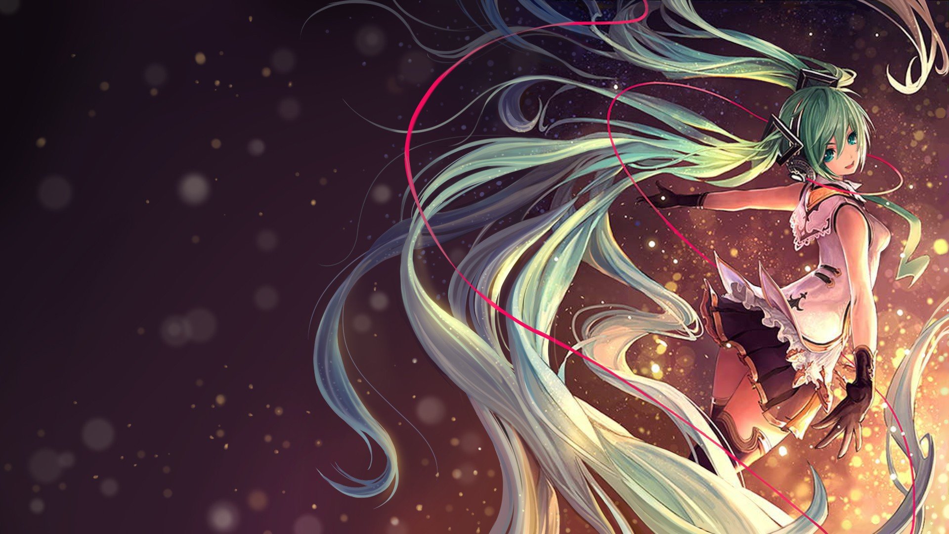 hair ornament, Long hair, Vocaloid, Bangs, Hatsune Miku, Twintails ...