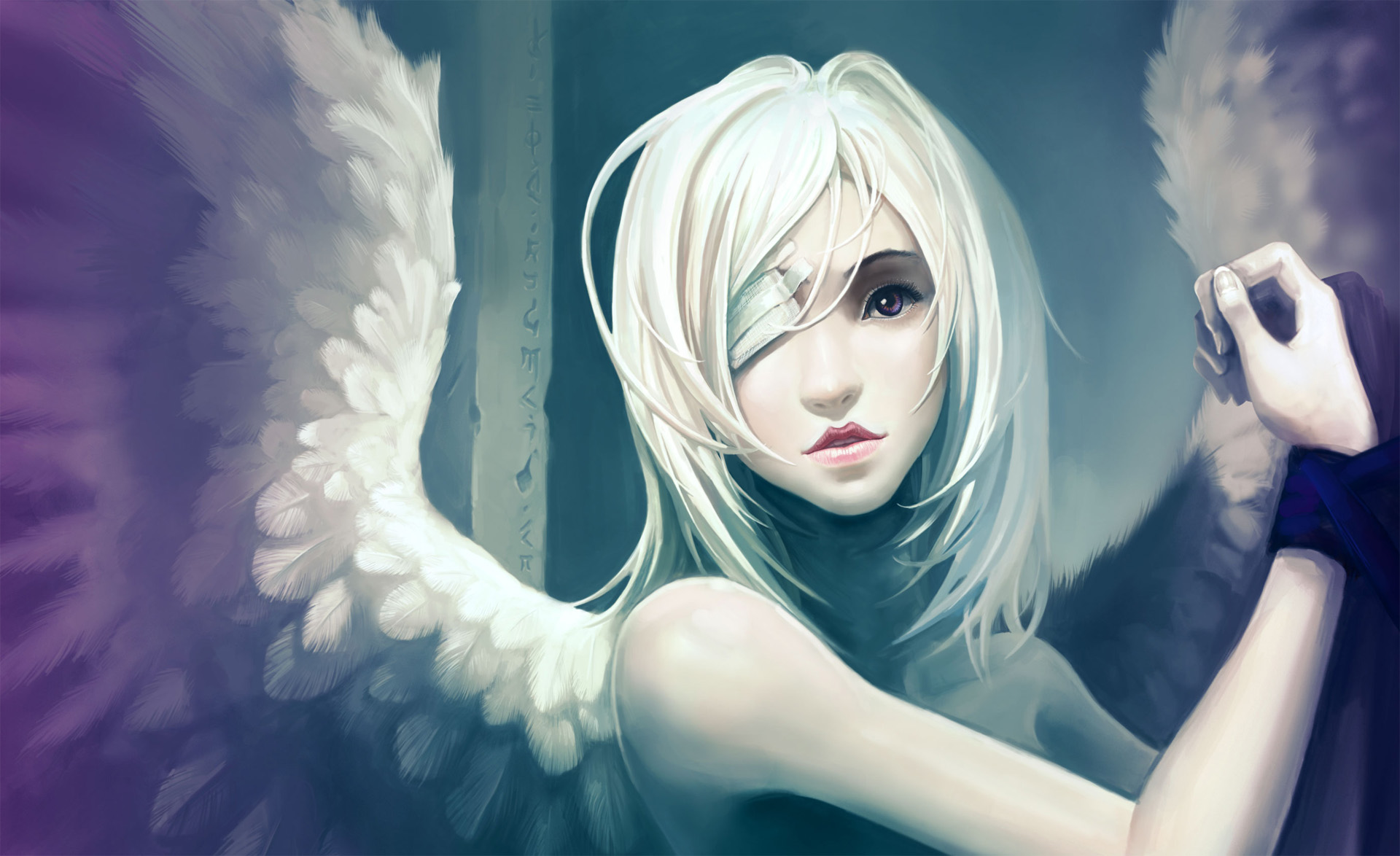 fantasy, Anime, Angel, Wings, Feathers, Bondage, Mood, Emotion, Sad ...