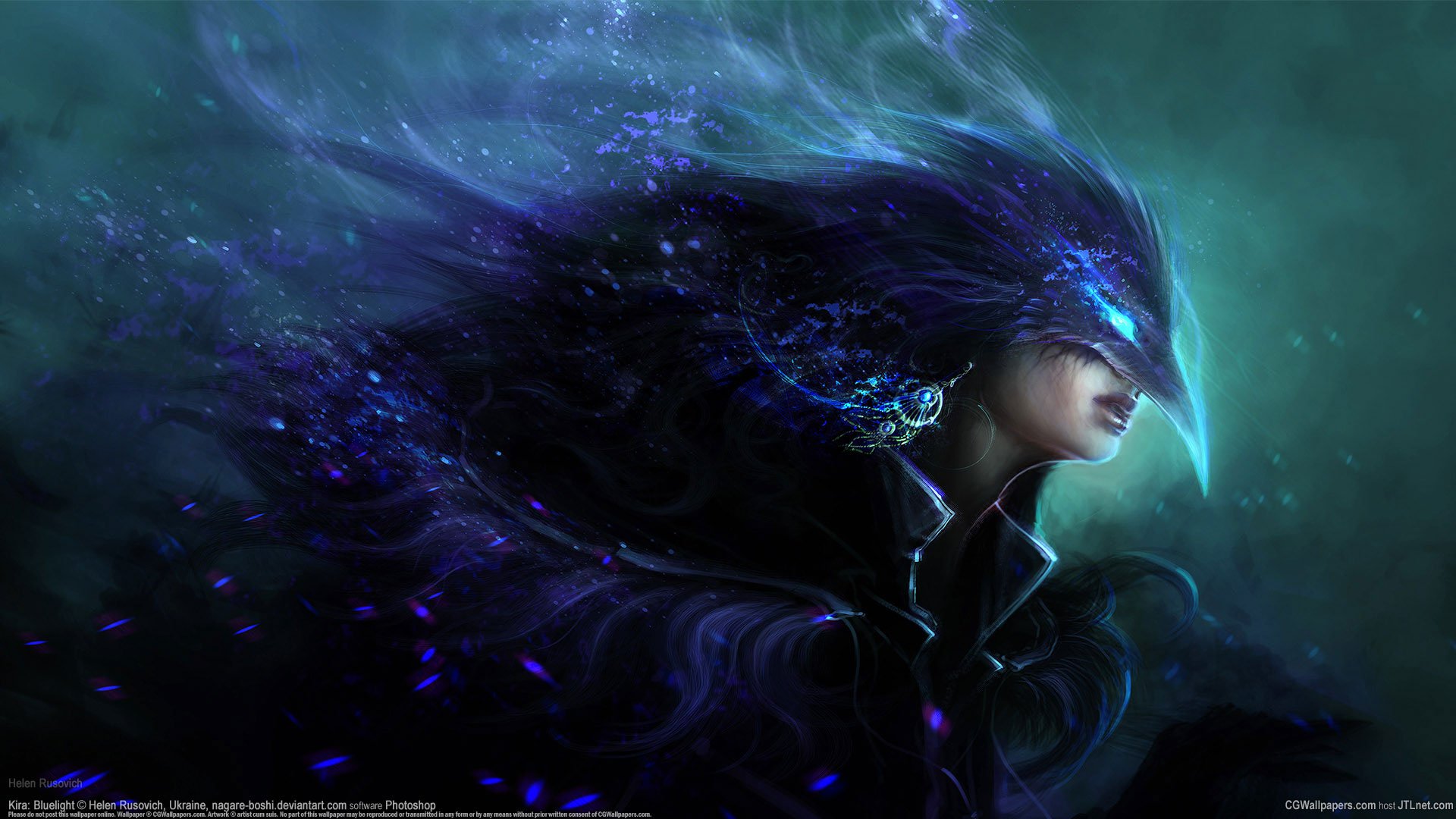 fantasy, Bird, People, Blue, Beak, Girl, Earrings Wallpapers HD ...