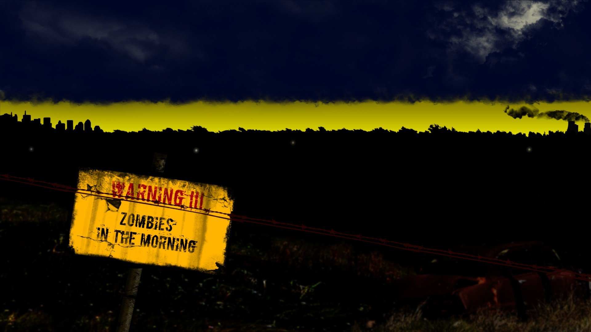 sunrise, Zombies, Morning, Sign, Skyline Wallpapers HD / Desktop and ...