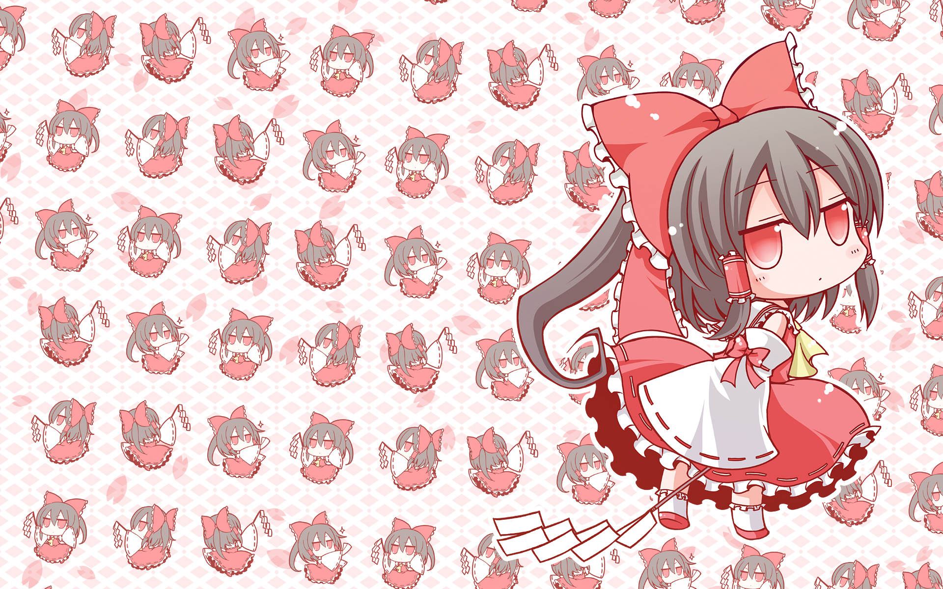 angeltype, Black, Hair, Bow, Braids, Chibi, Hakurei, Reimu, Japanese ...