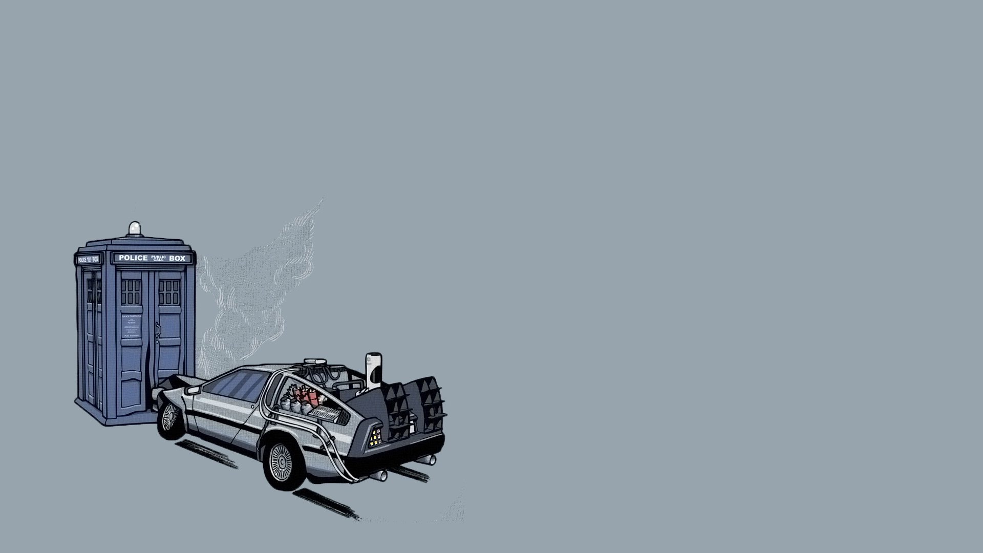 tardis, Back, To, The, Future, Doctor, Who, Delorean, Dmc 12 Wallpapers ...