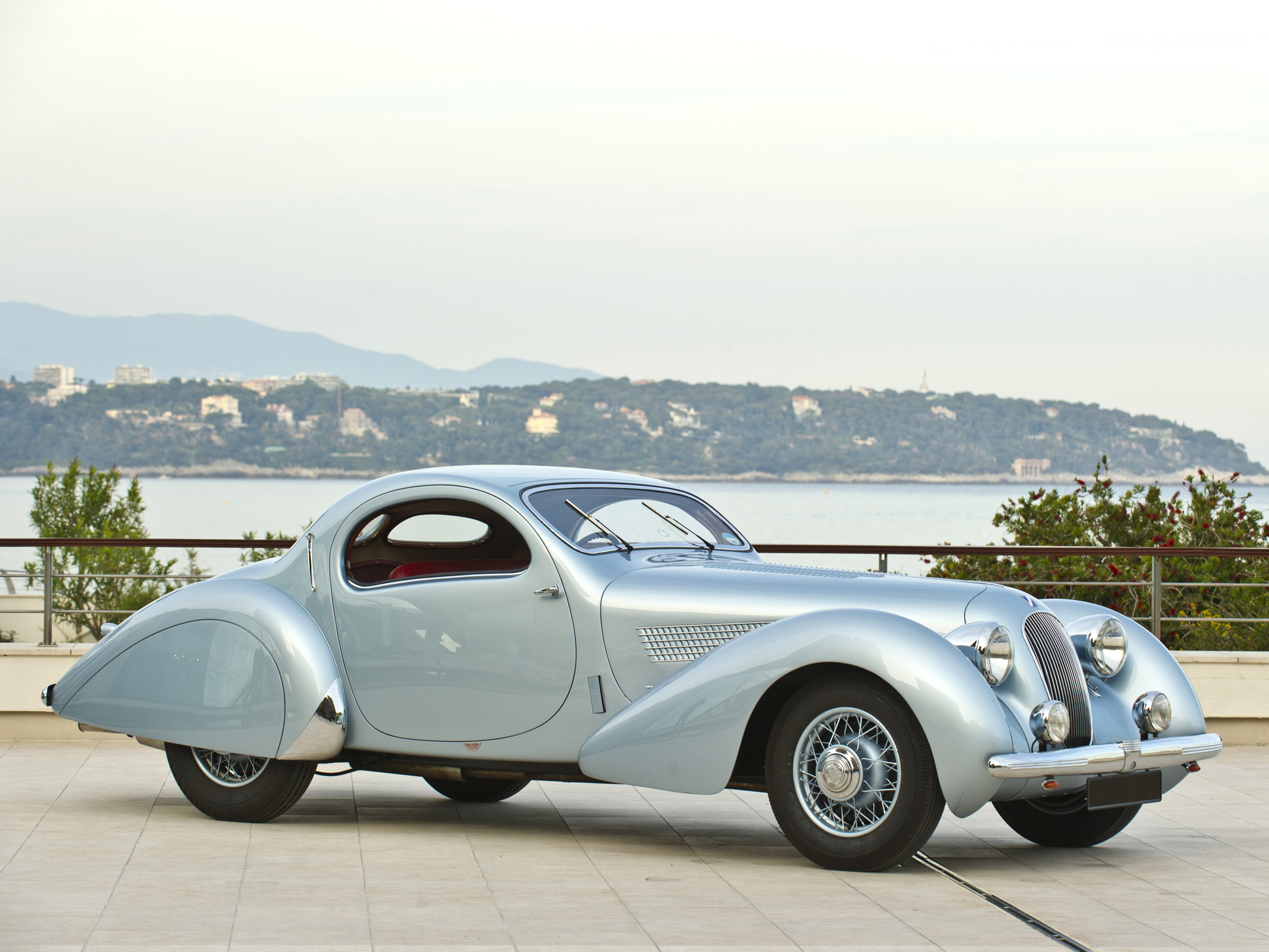 1938, Talbot, Lago, T23, Teardrop, Coupe, Figoni, Falaschi, Retro ...