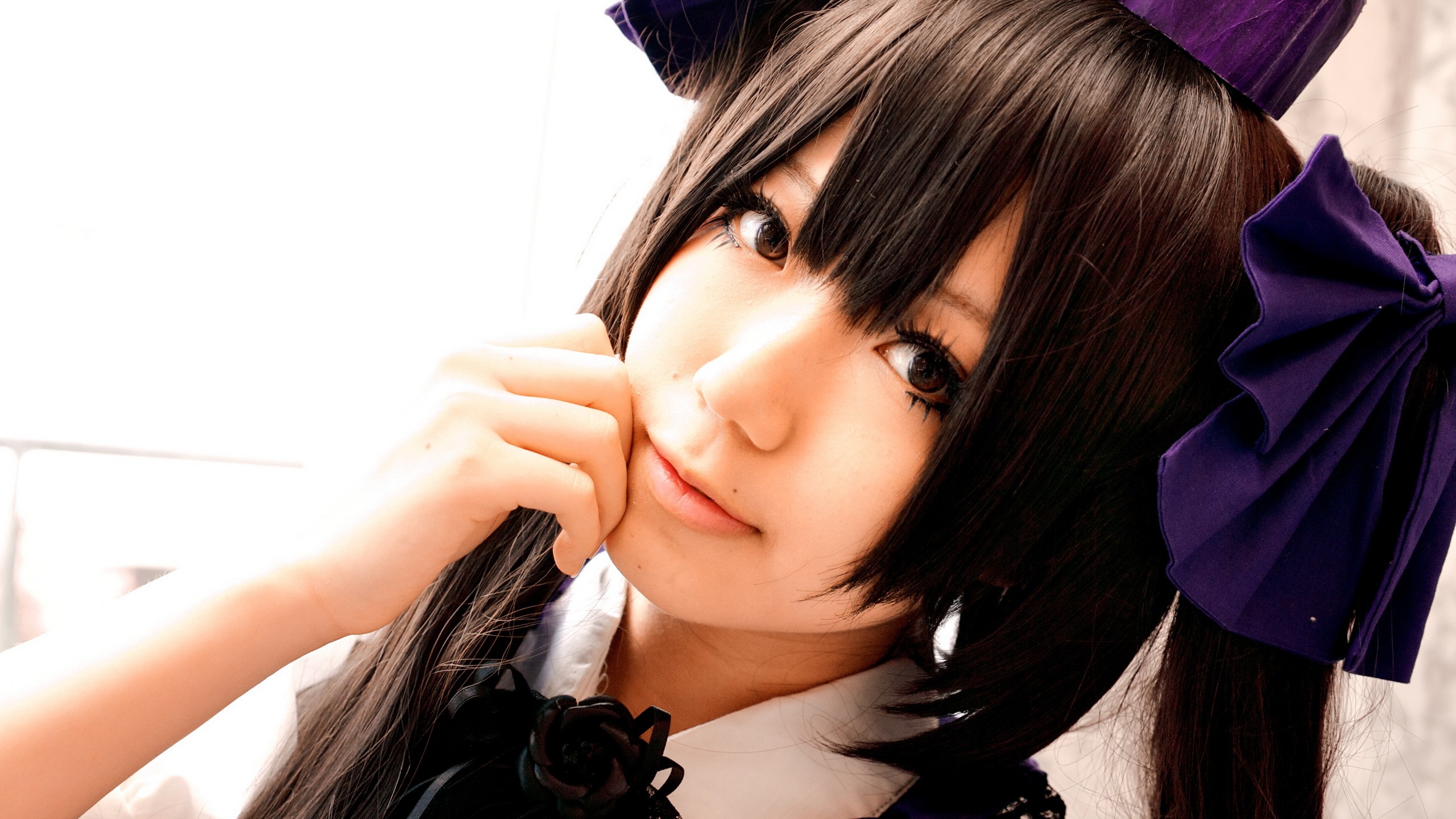 brunettes, Women, Video, Games, Touhou, Cosplay, Long, Hair, Brown ...