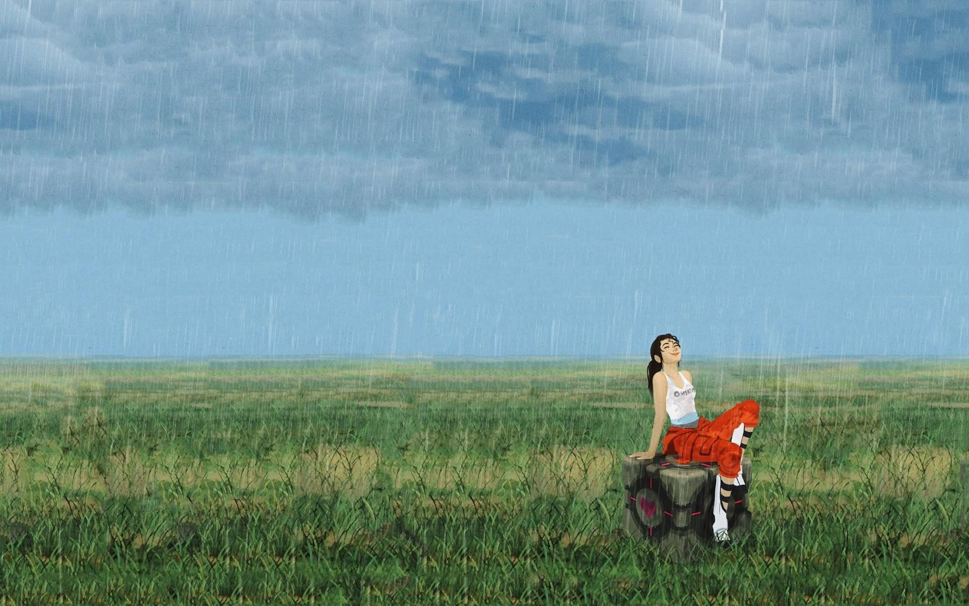 portal, Rain, Chell Wallpapers HD / Desktop and Mobile Backgrounds portal, Rain, Chell Wallpapers HD / Desktop and Mobile Backgrounds