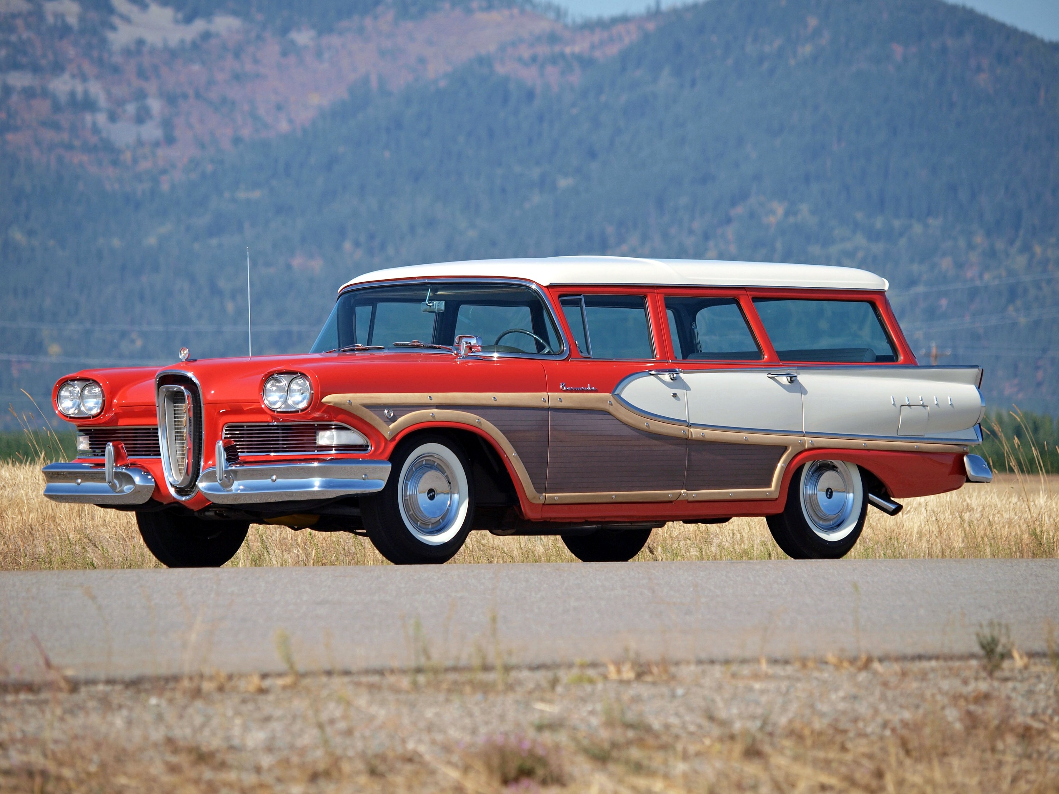 1958, Edsel, Bermuda, 79d, Stationwagon, Retro Wallpapers HD / Desktop ...