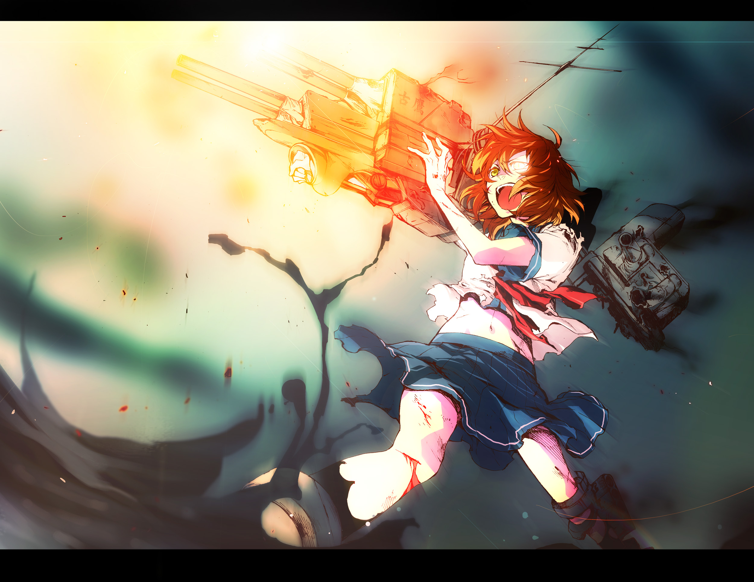 kantai, Collection, Gun, Jirosuzuki, Kantai, Collection, Seifuku, Short ...