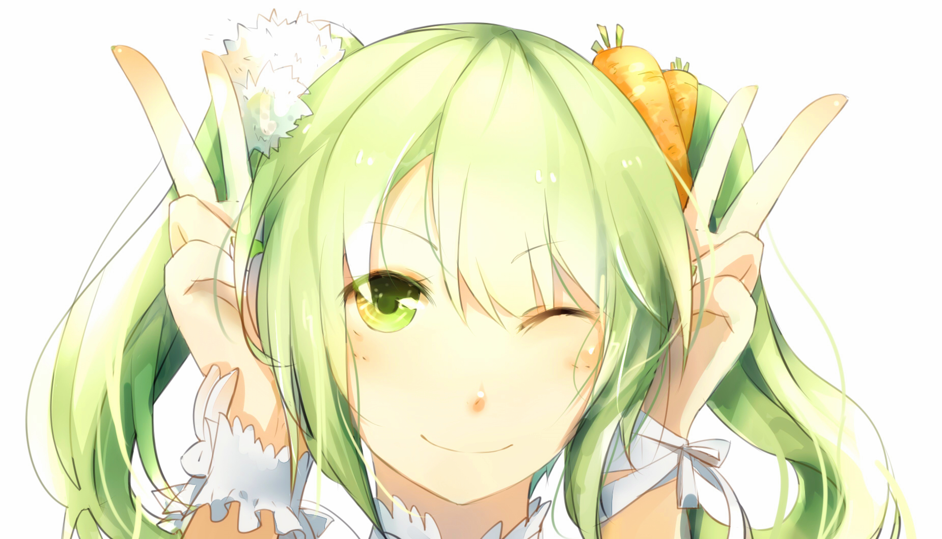 vocaloid, Benghuai, 7, Close, Green, Eyes, Green, Hair, Hatsune, Miku ...