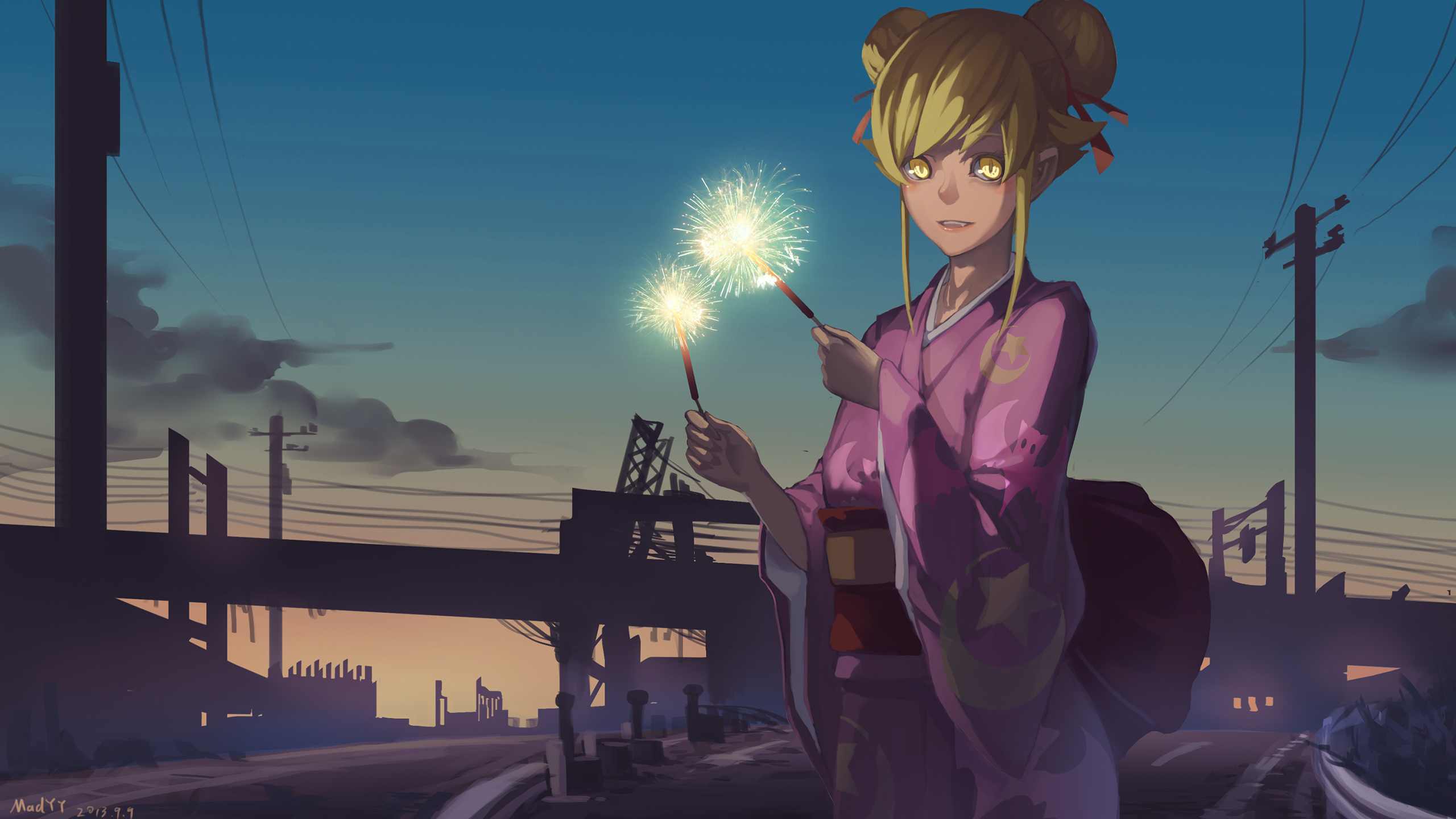 bakemonogatari, Blonde, Hair, Japanese, Clothes, Kabukimonogatari ...