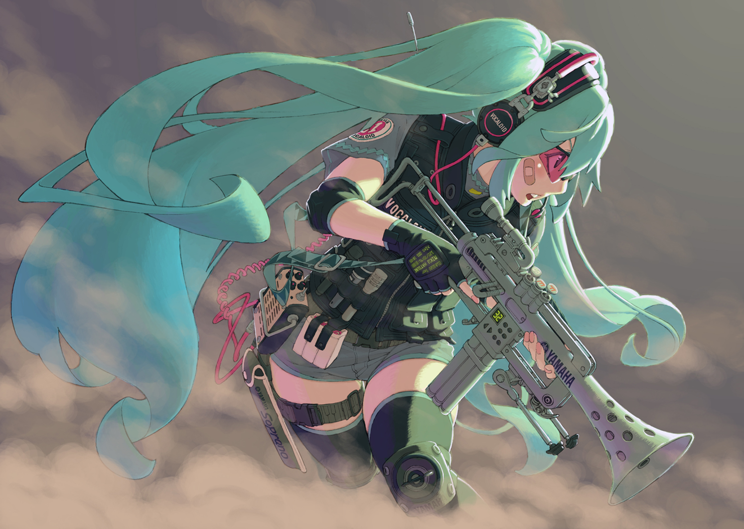 vocaloid, Achako, badendo , Gloves, Goggles, Gun, Hatsune, Miku ...