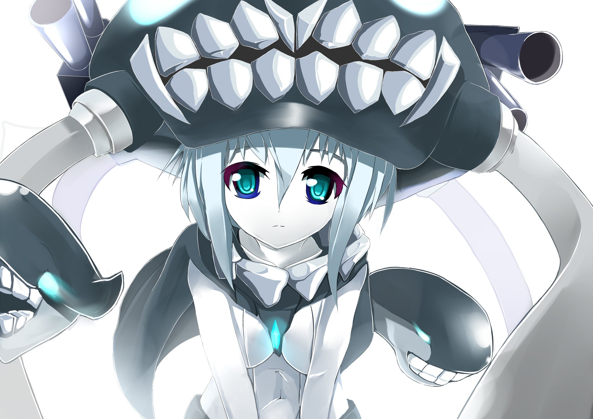 Kantai Collection Aqua Eyes Bodysuit Cape Gray Hair Kantai 1806