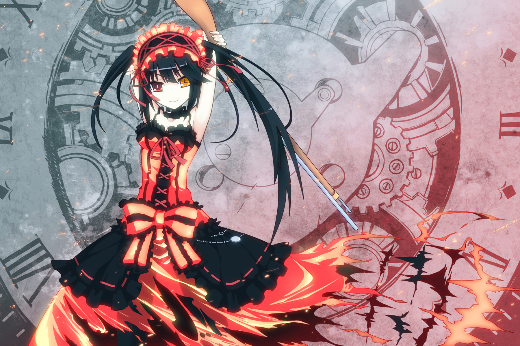 date, A, Live, Bicolored, Eyes, Black, Hair, Dress, Gun, Tagme ...