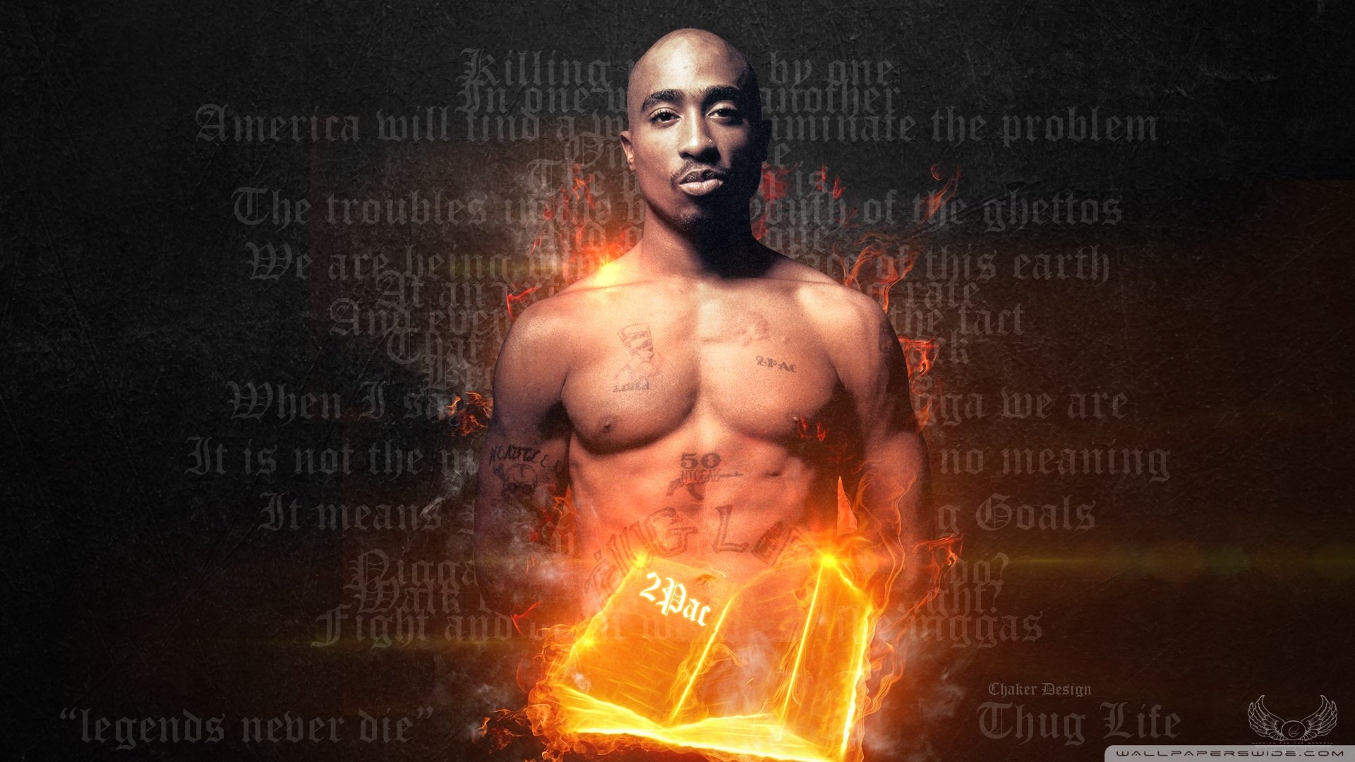 2pac, Hd, Wallpaper, By, Chaker, Design wallpaper 1920x1080 Wallpapers ...