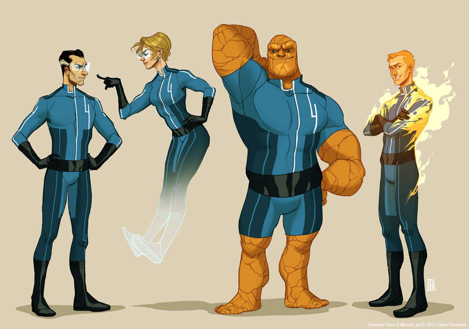 fantastic, Four, Superhero, Hero, Action, Fighting, Comics, Marvel, Sci ...