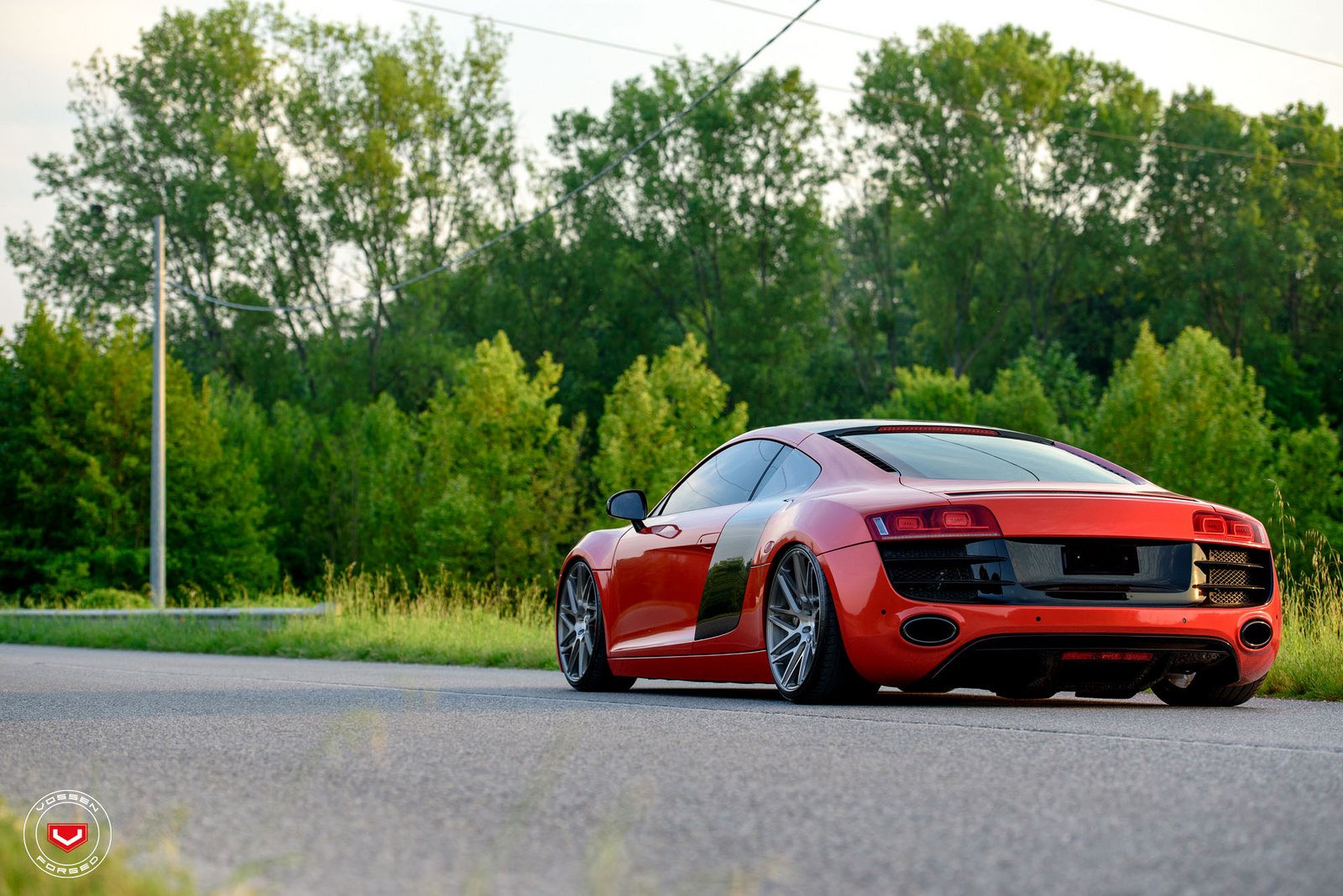 red, Audi, R8, Vossen, Wheels, Cars Wallpapers HD / Desktop and Mobile ...