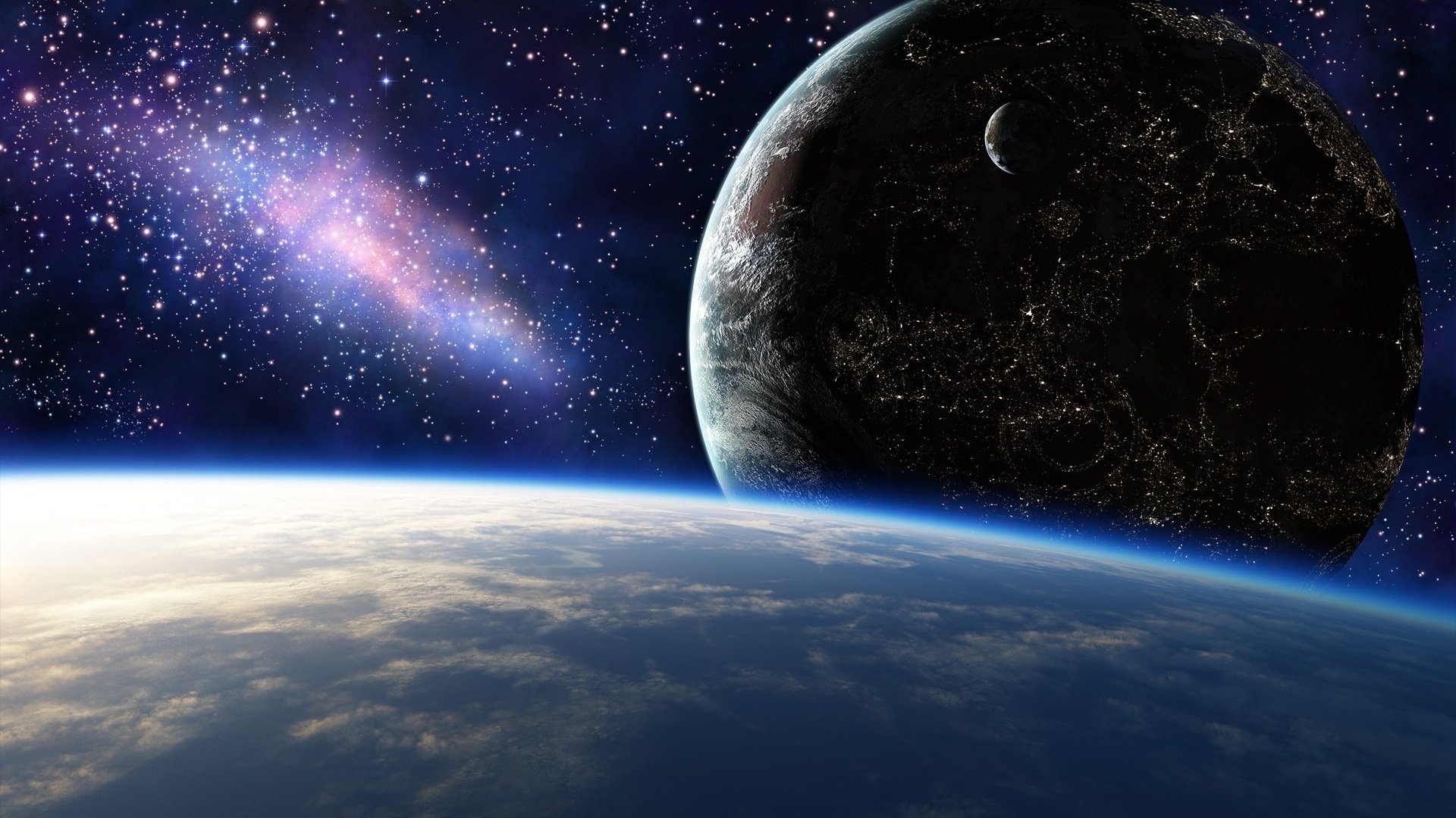 stars, Lights, Art, Planet, Space, City Wallpapers HD / Desktop and ...